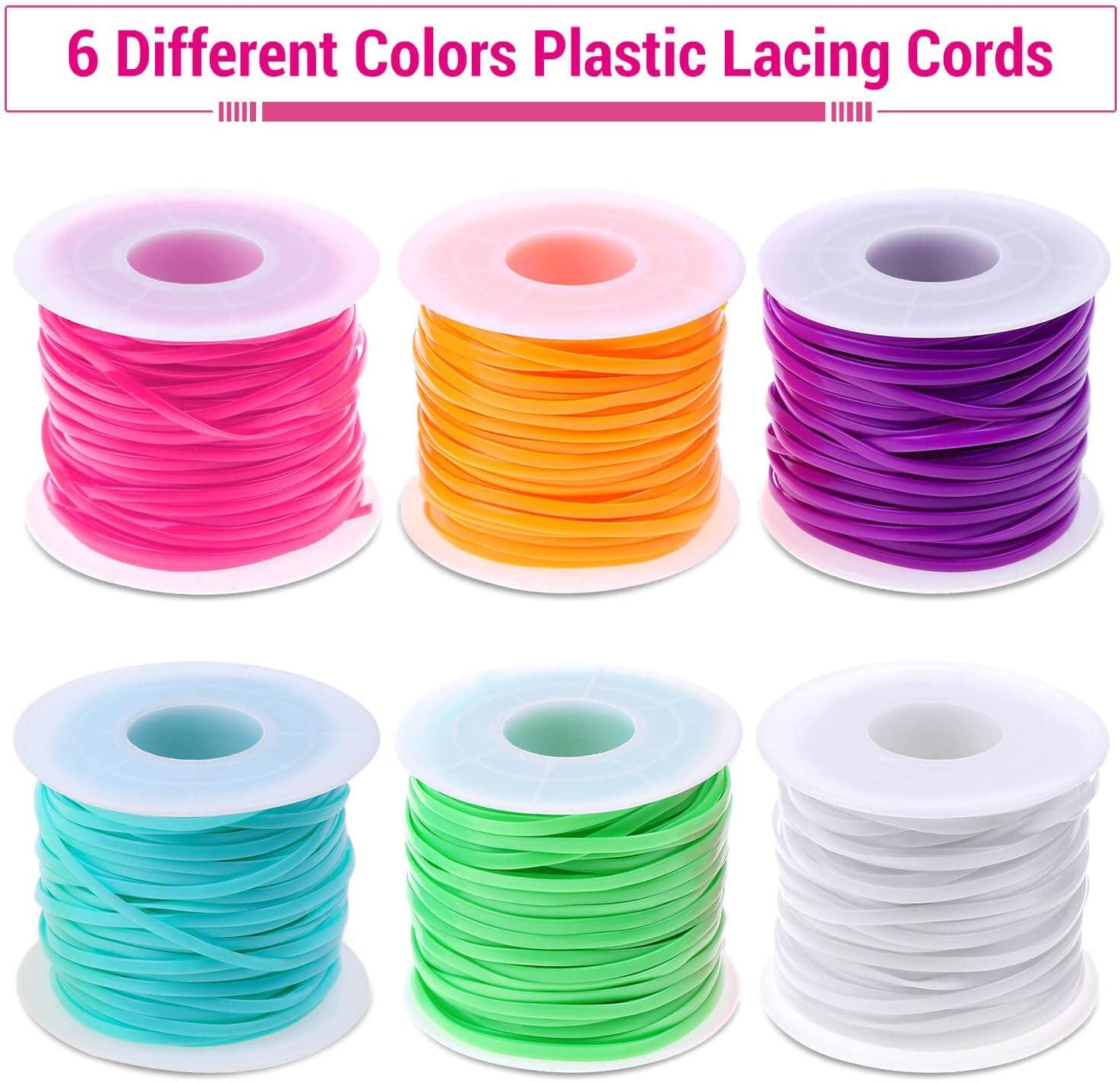 6Pack Plastic Lacing Cord Kit for Bracelets & Keychains in Color A ...