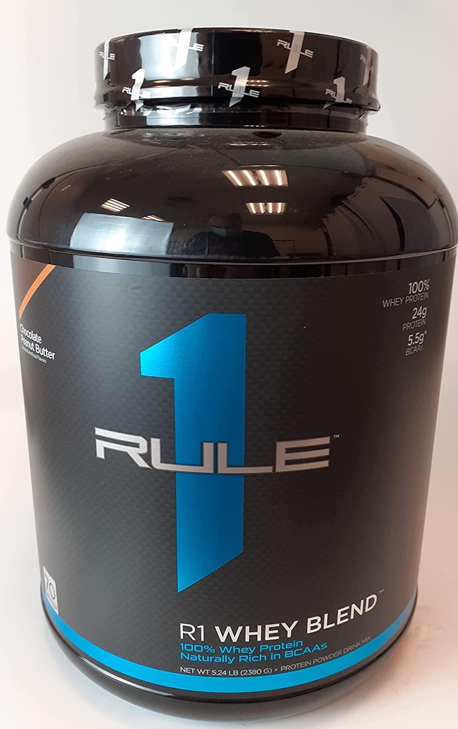 R1 Whey Blend 68 Servings - Chocolate Peanut Butter & Fudge Combo (Pack ...