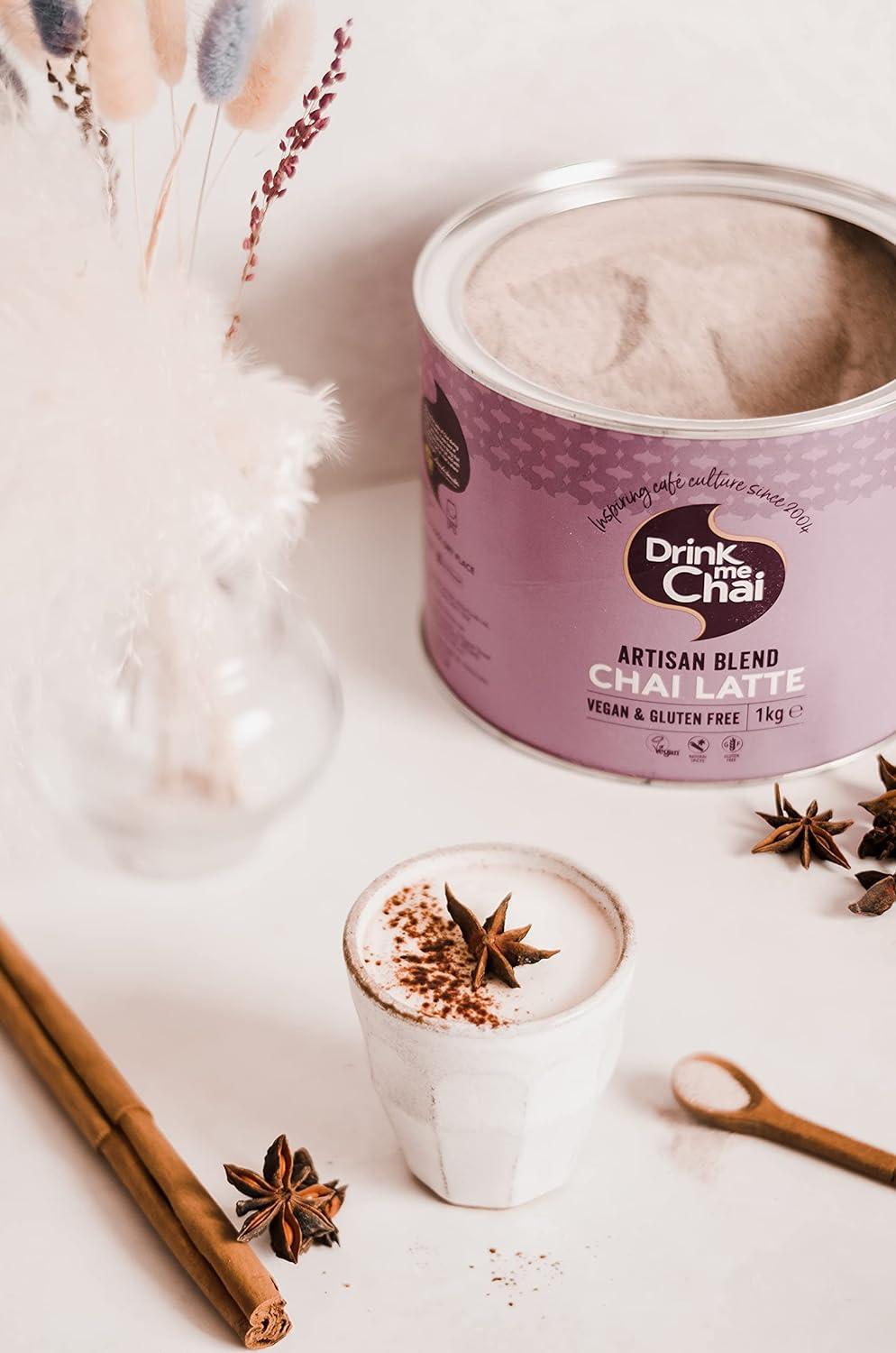 Drink me Chai Artisan Blend Chai Latte 1kg - Vegan & Gluten Free - 50 ...