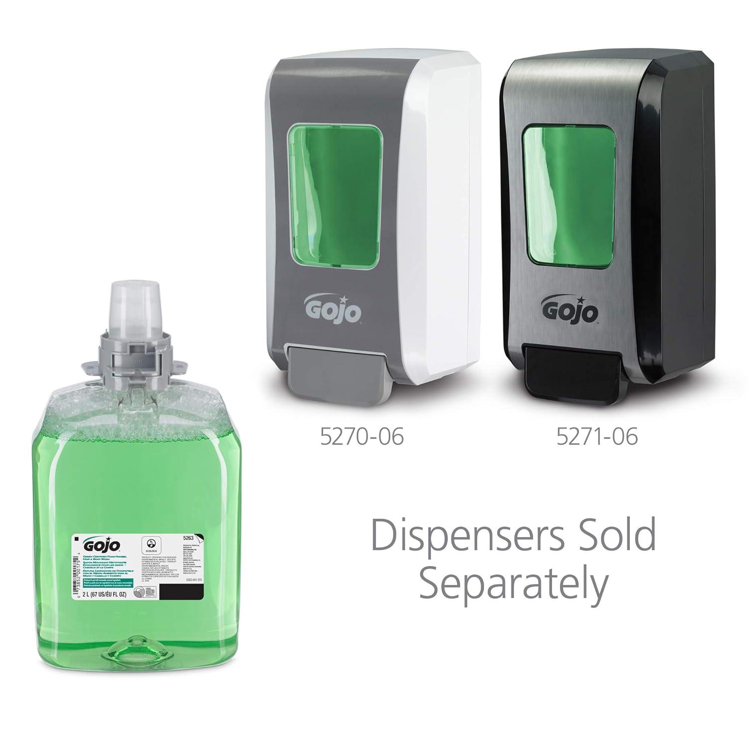 GOJO Green Certified Foam Hand Hair & Body Wash Cucumber Melon Scent ...