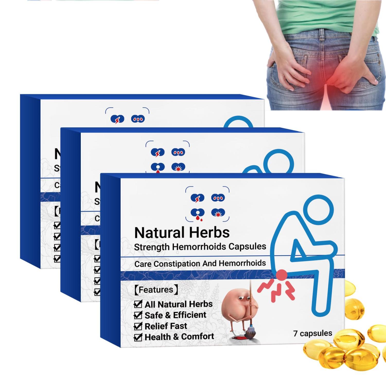 Natural Herbal Strength Hemorrhoid Capsules Natural Hemorrhoid Relief ...