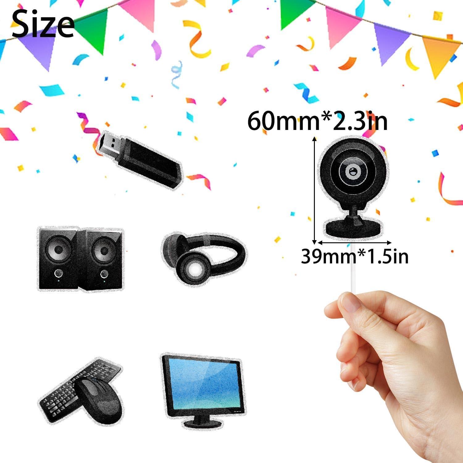 Smart Computer Themed Happy Birthday Cupcake Toppers Set of 18 - These ...