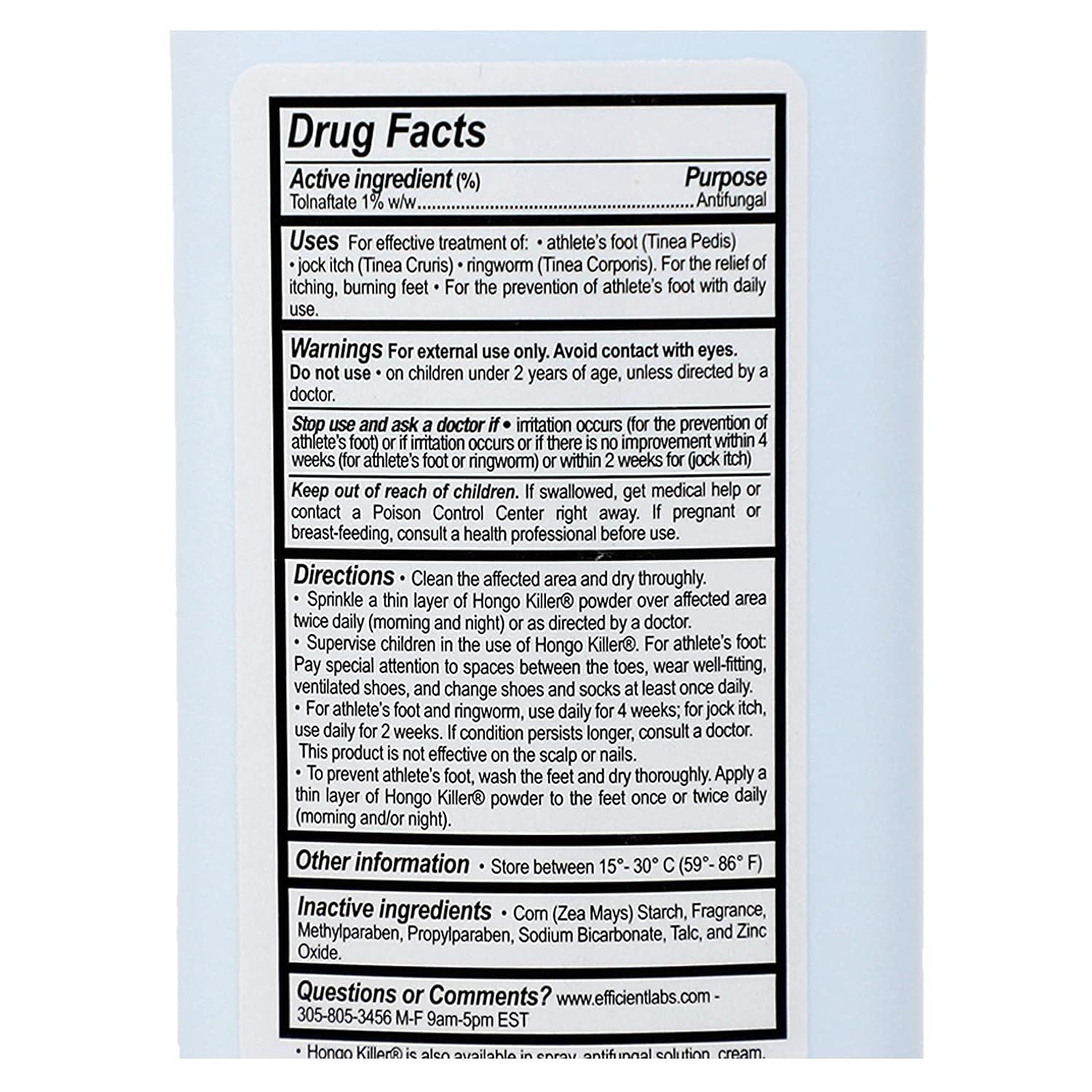 Hongo Killer Antifungal Powder - Effective Athlete's Foot Treatment ...