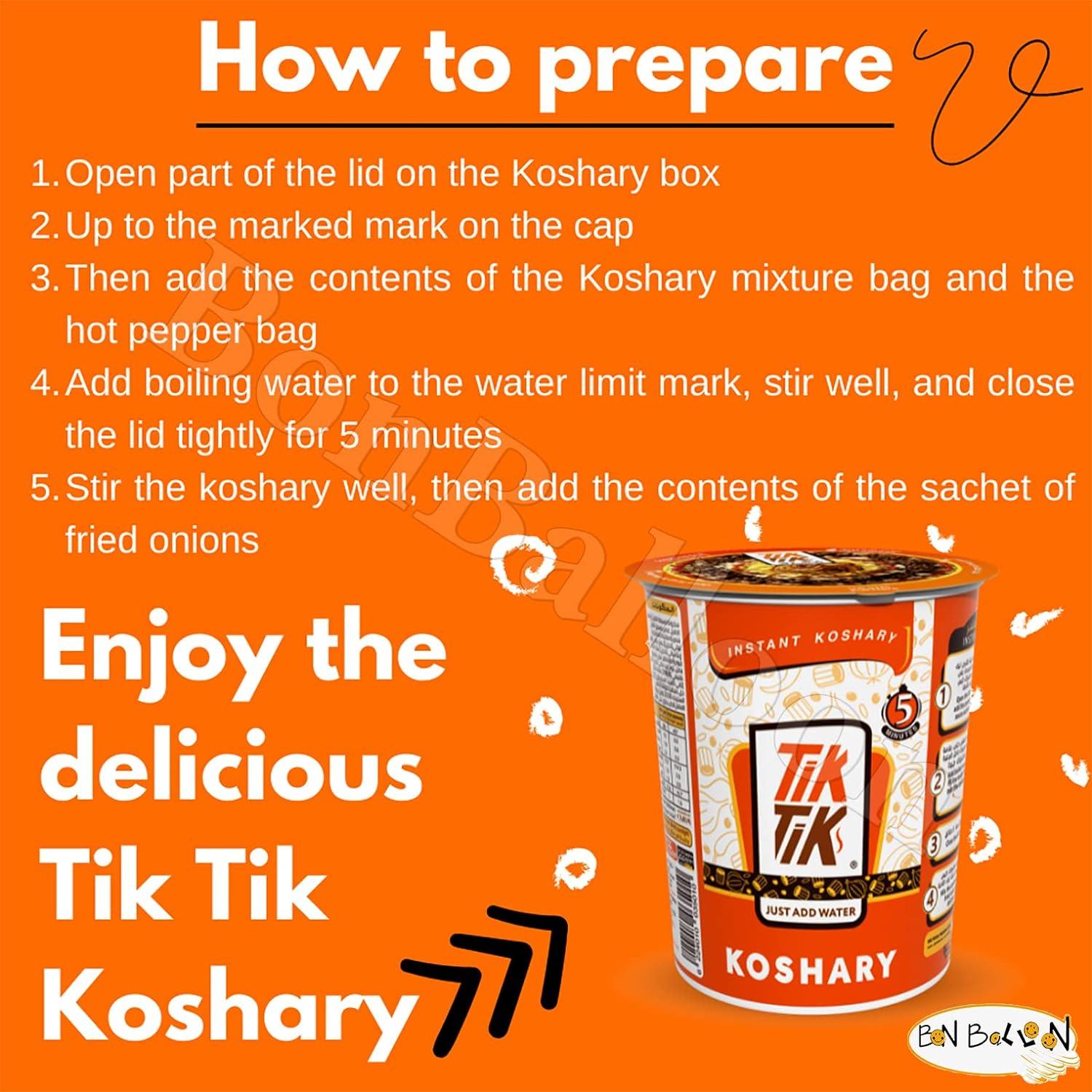 Koshari Tik Instant Kushari - Organic Egyptian National Dish (105gm ...