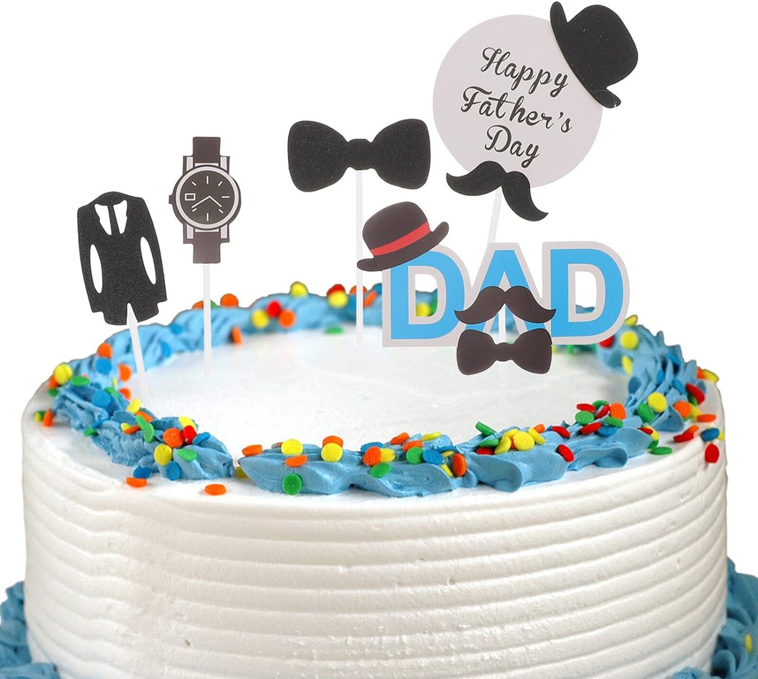 Theaque 1 Set Father's Day Cupcake Toppers Father's Day Dessert Topper ...