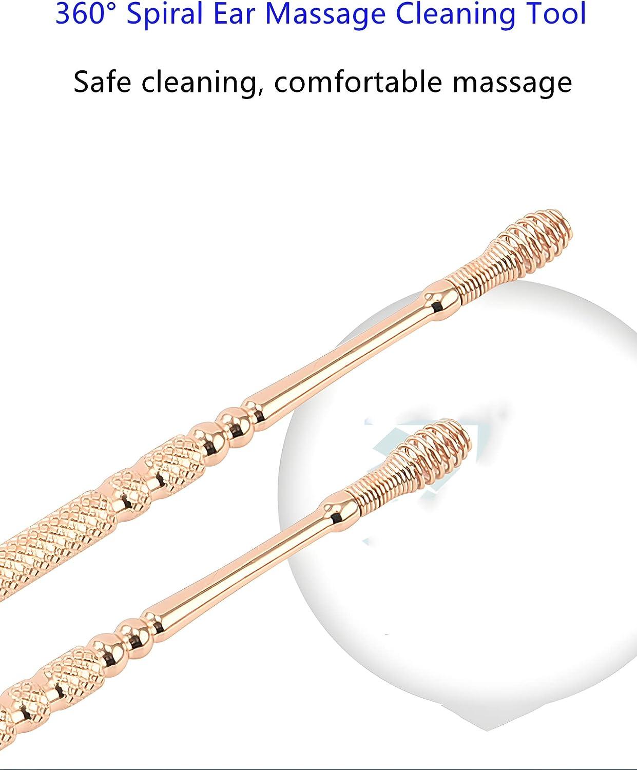 Professional Stainless Steel Ear Wax Removal Spring Cleaner Set with ...