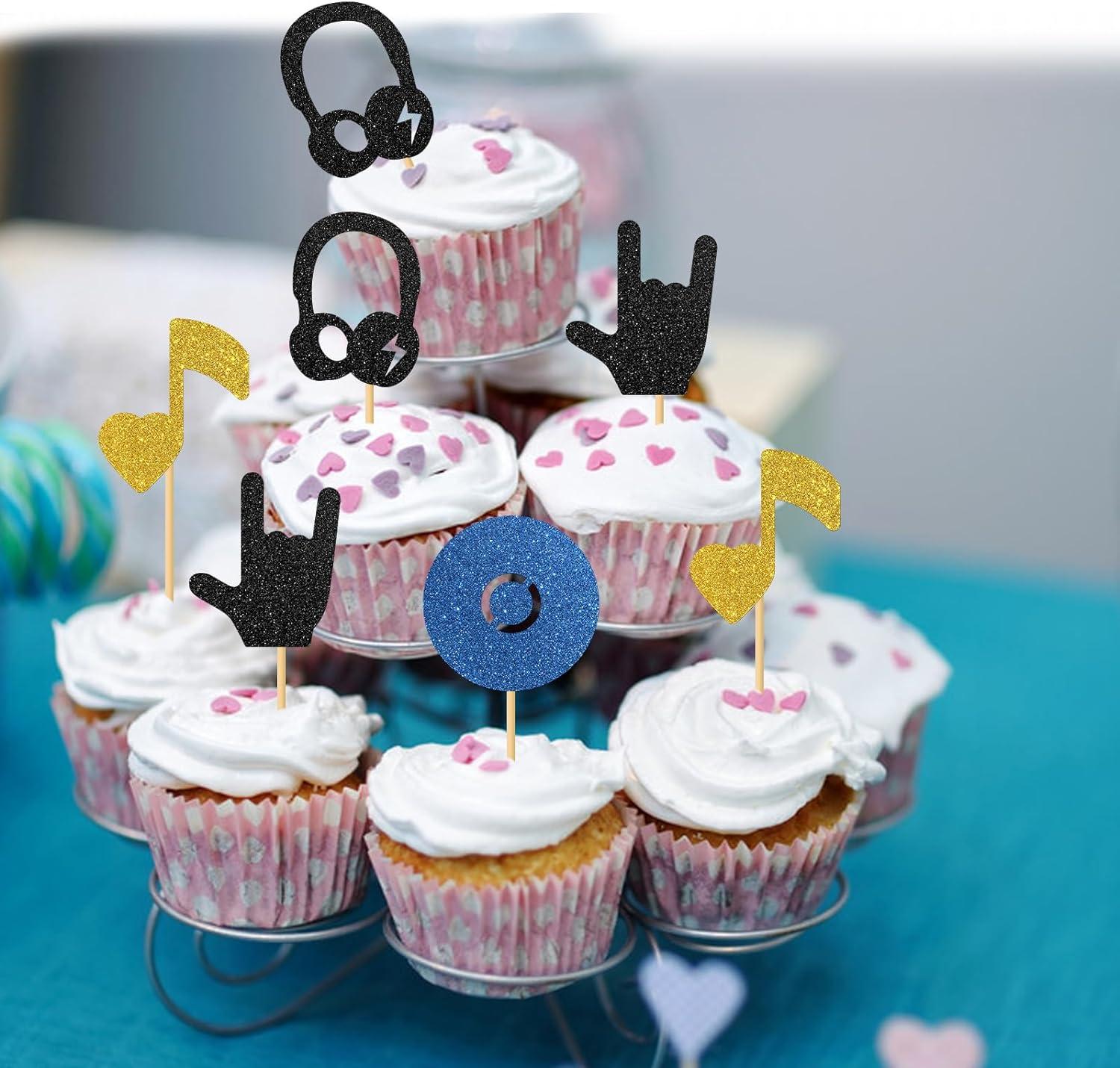 MonMon & Craft Hip Pop Disco Cupcake Toppers/Dancing Cupcake Decor ...