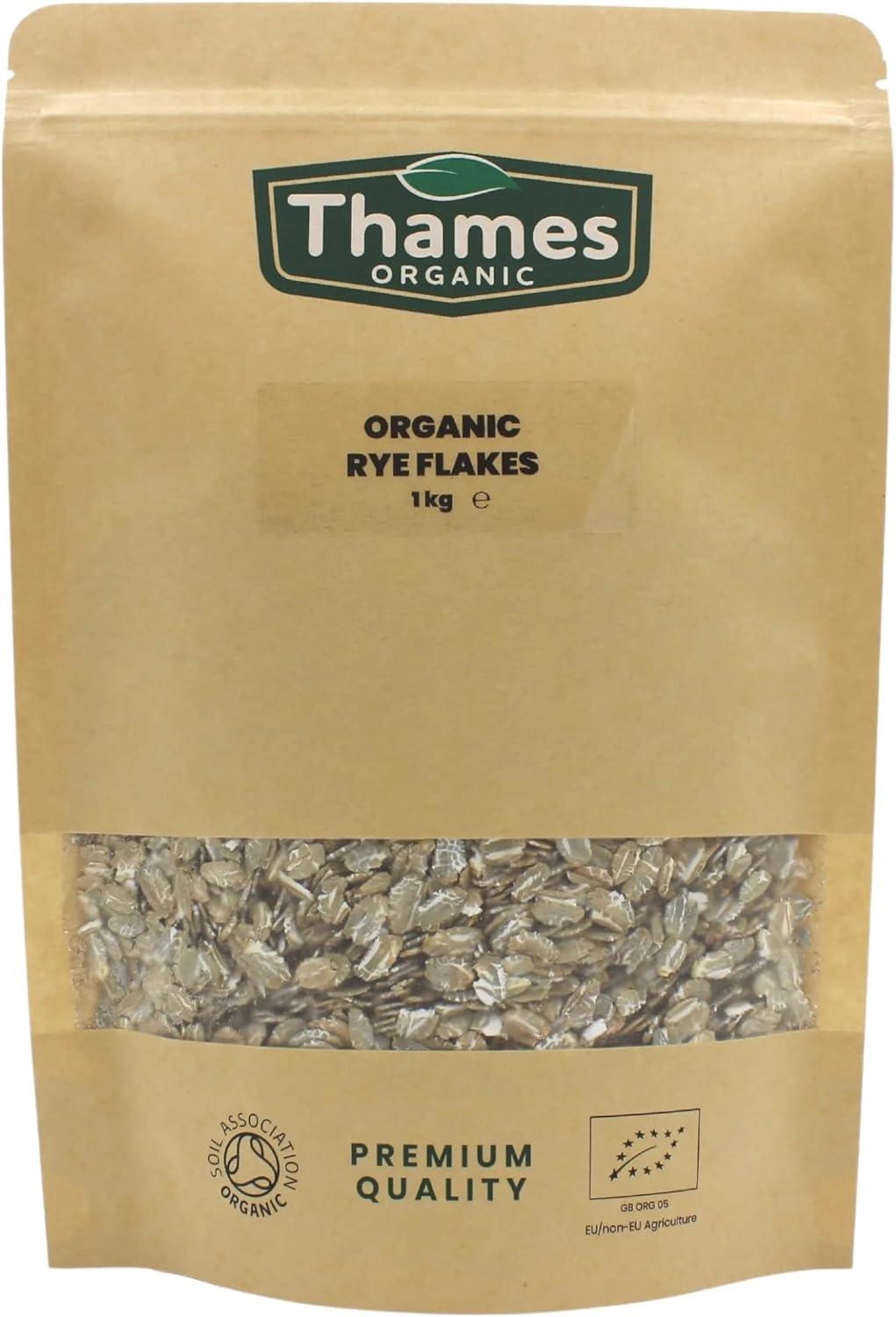 Thames Organic Rye Flakes 1kg - Certified Organic Non-GMO Vegan ...