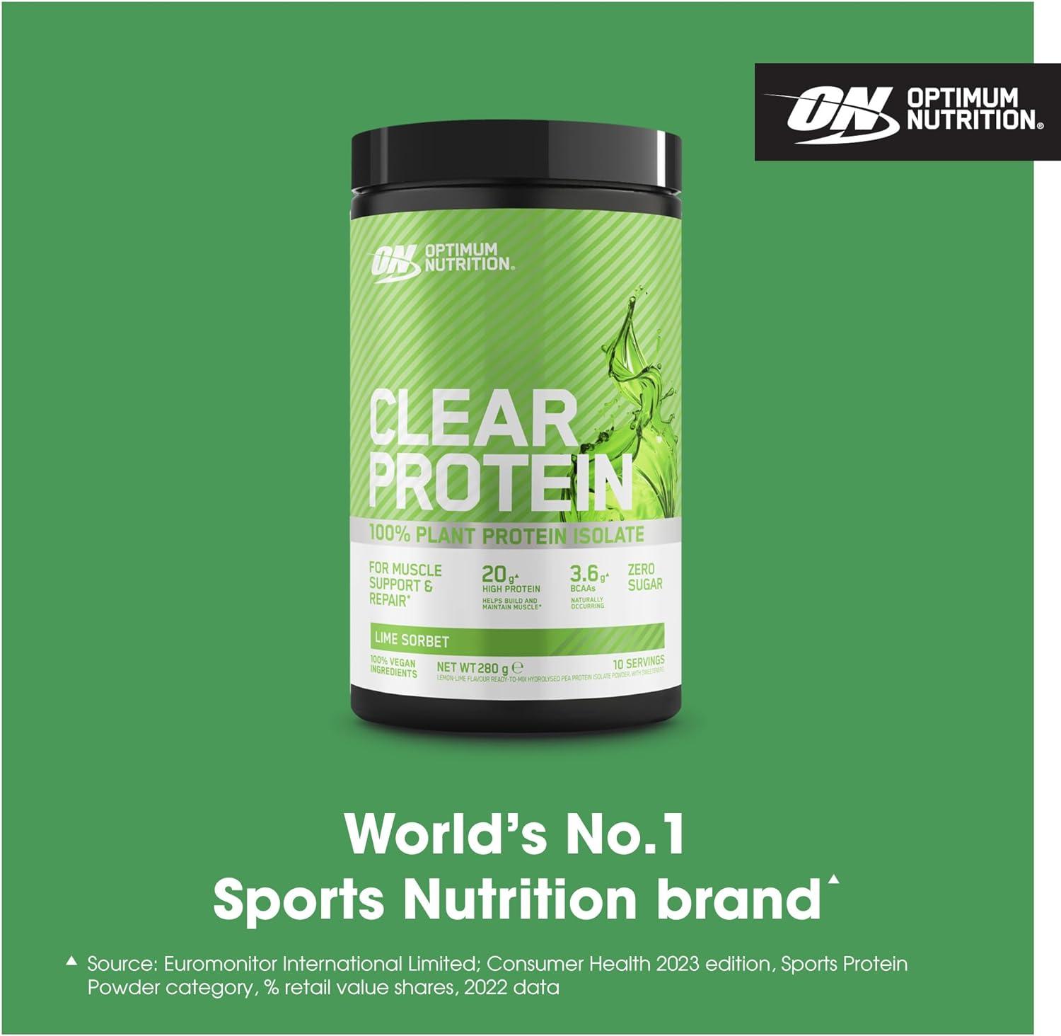 Optimum Nutrition Clear Protein - Plant-Based Isolate Lime Sorbet | 100 ...