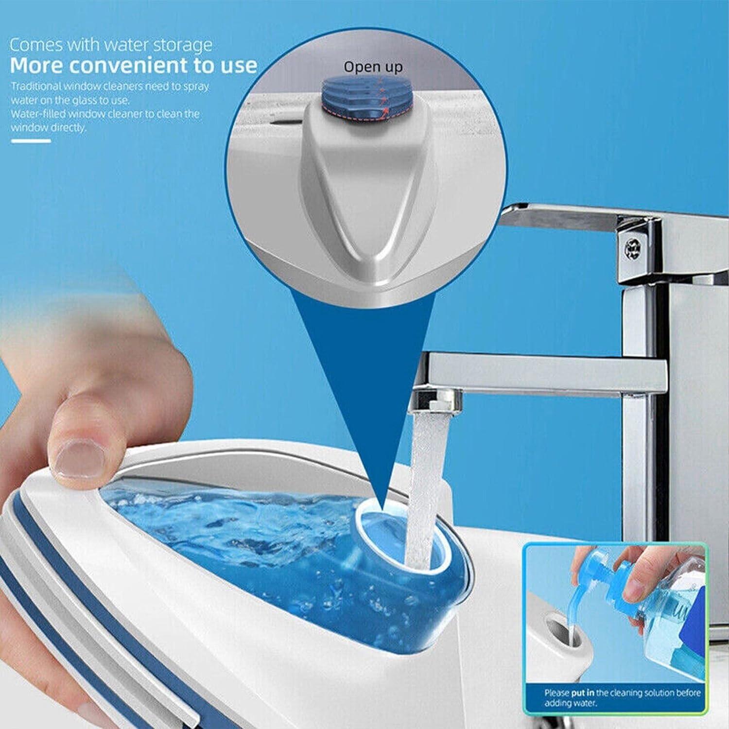 Thick Window Glass Cleaner Wiper Double-Sided Surface Brushes Cleaning ...