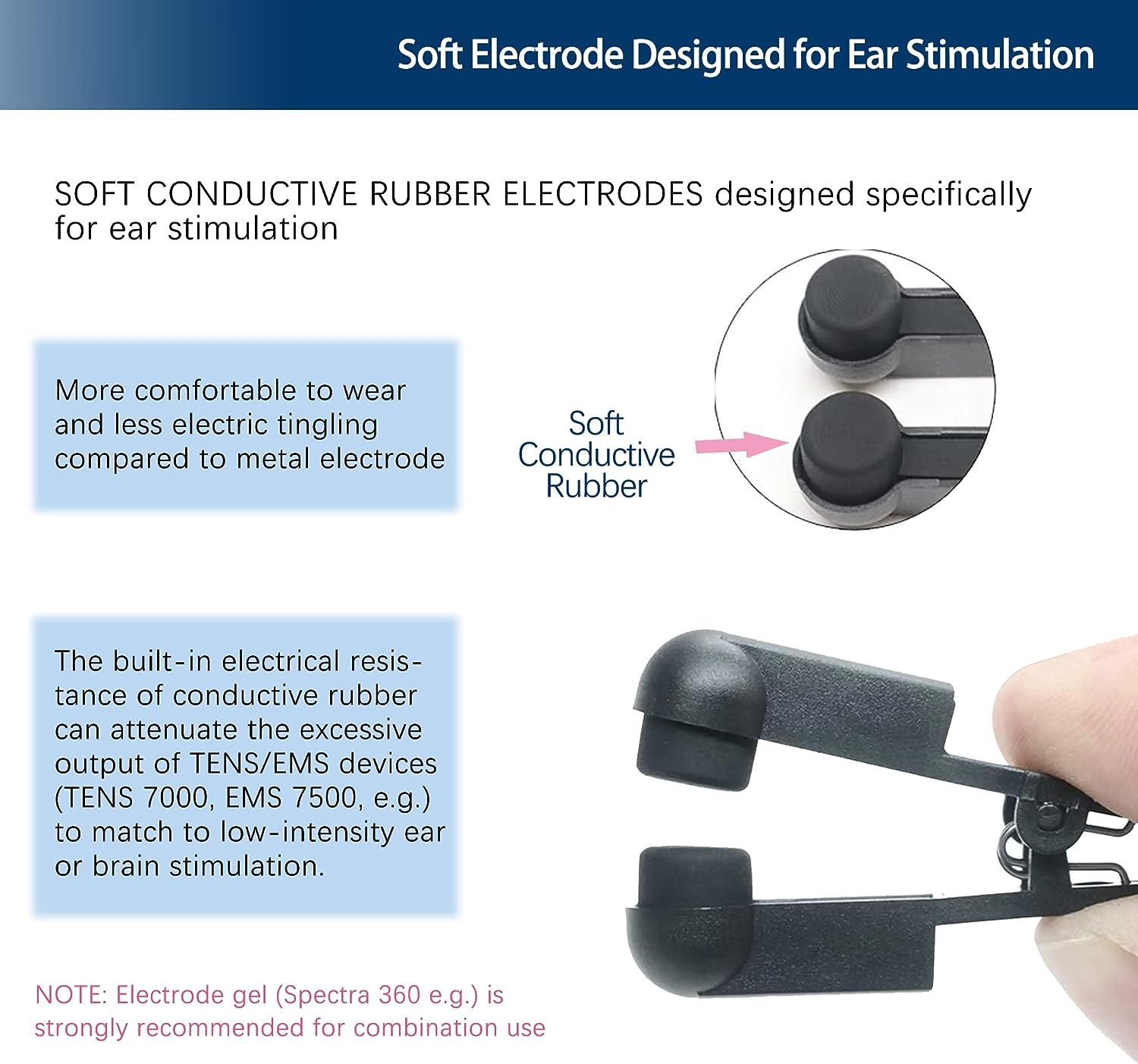 Ear Clip Electrodes for CES Sleep TVNS Vagus Nerve Stimulation - Black ...