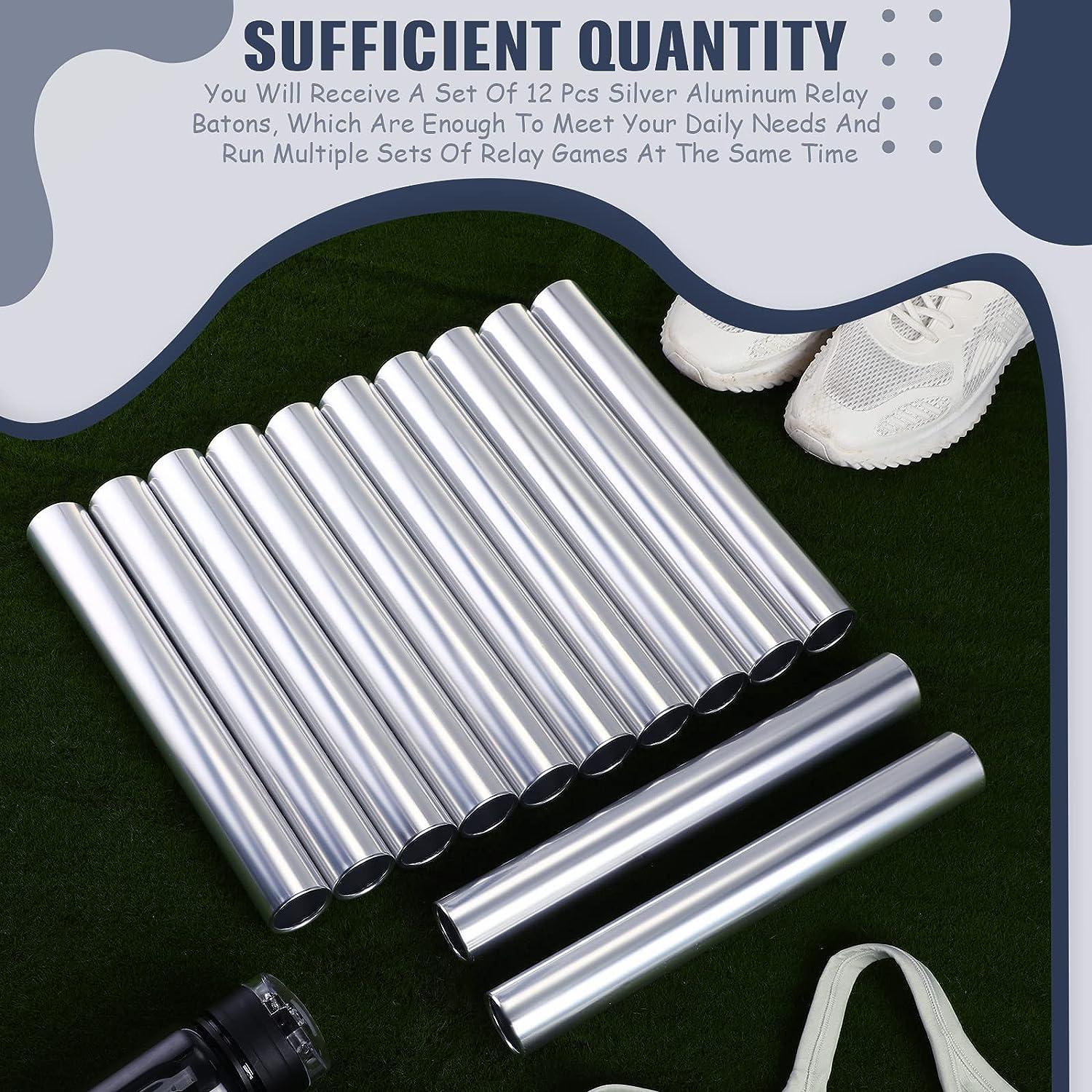 24 Pcs Aluminum Field Track Relay Baton for Students & Athletes ...