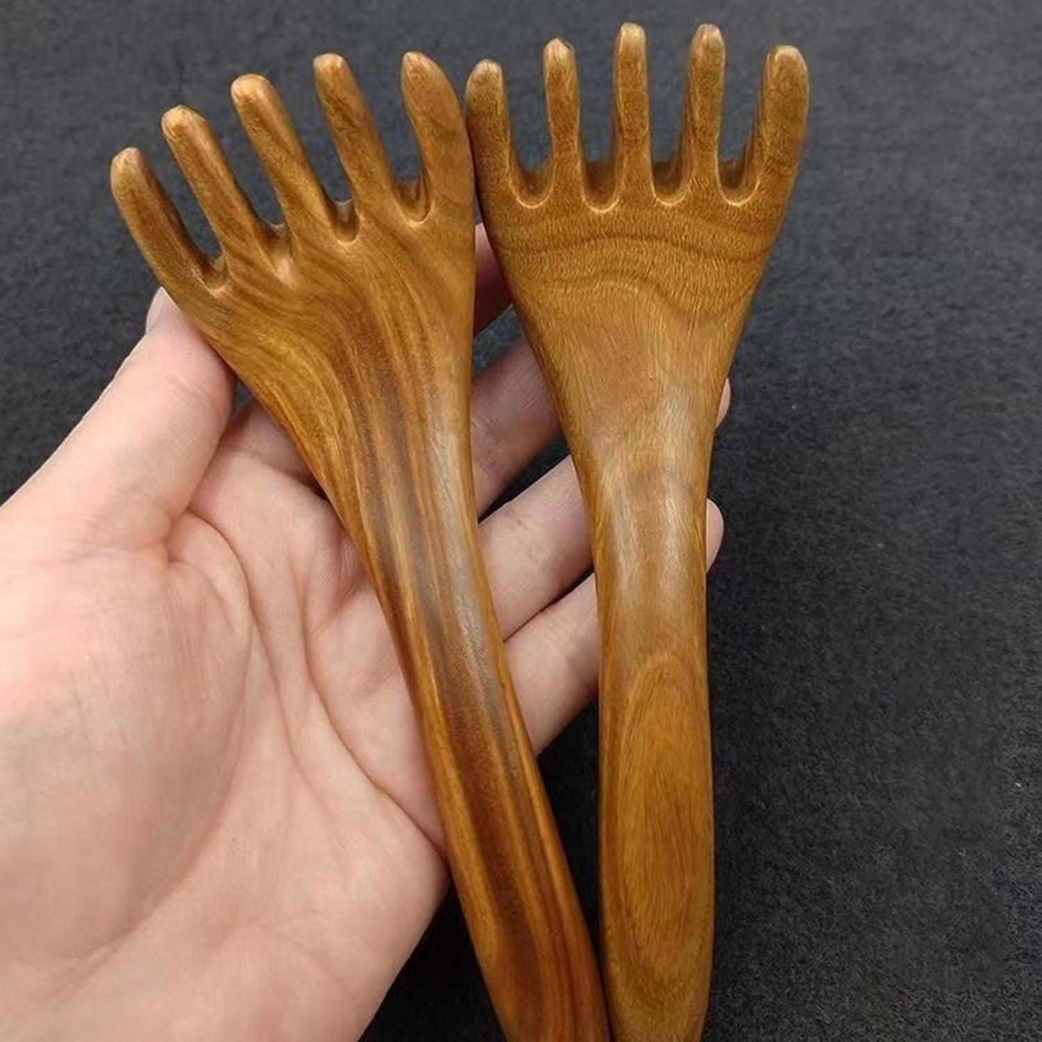 Buy Wooden Scalp Massage Comb | Five-Claw Multifunction Head Massager ...