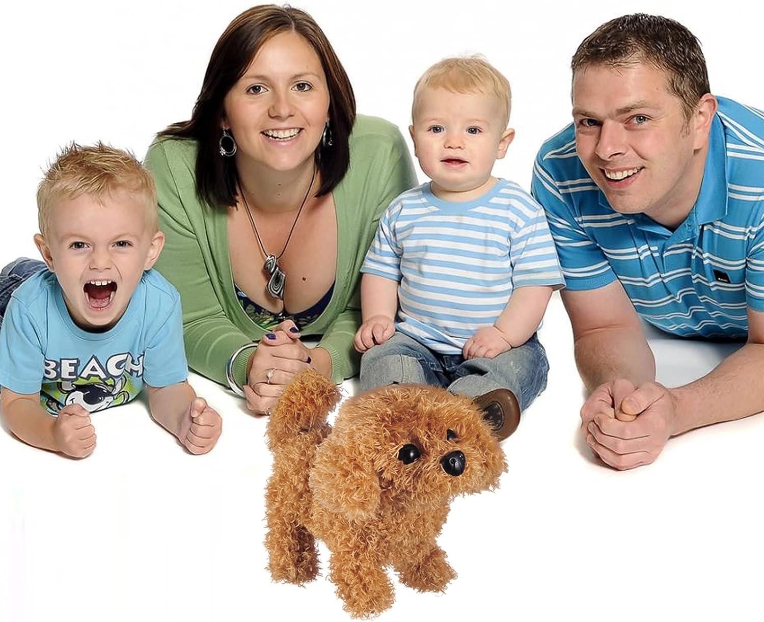 WorWoder Interactive Plush Teddy Dog Toy - Walking, Barking, Wagging ...