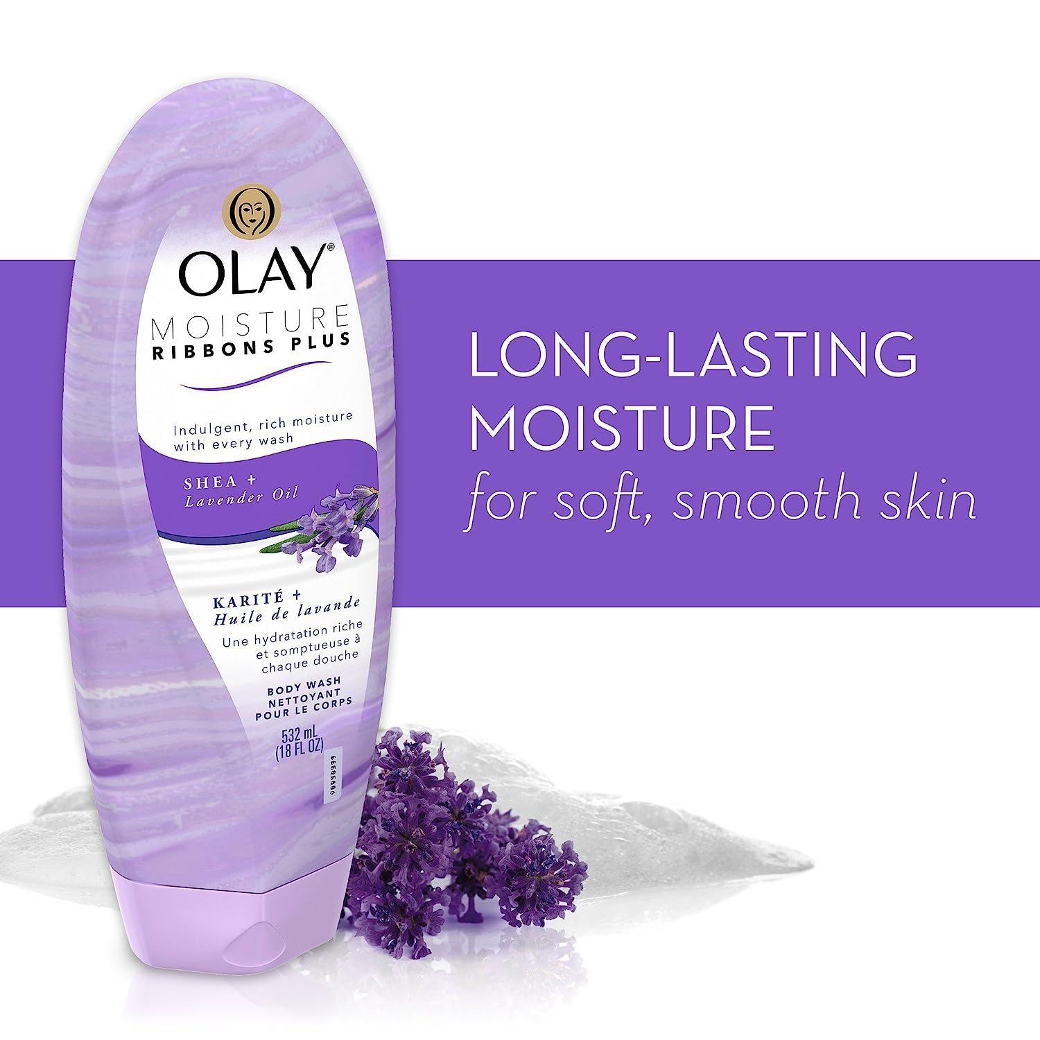 Olay Moisture Ribbons Plus Shea & Lavender Oil Body Wash - 18 oz ...