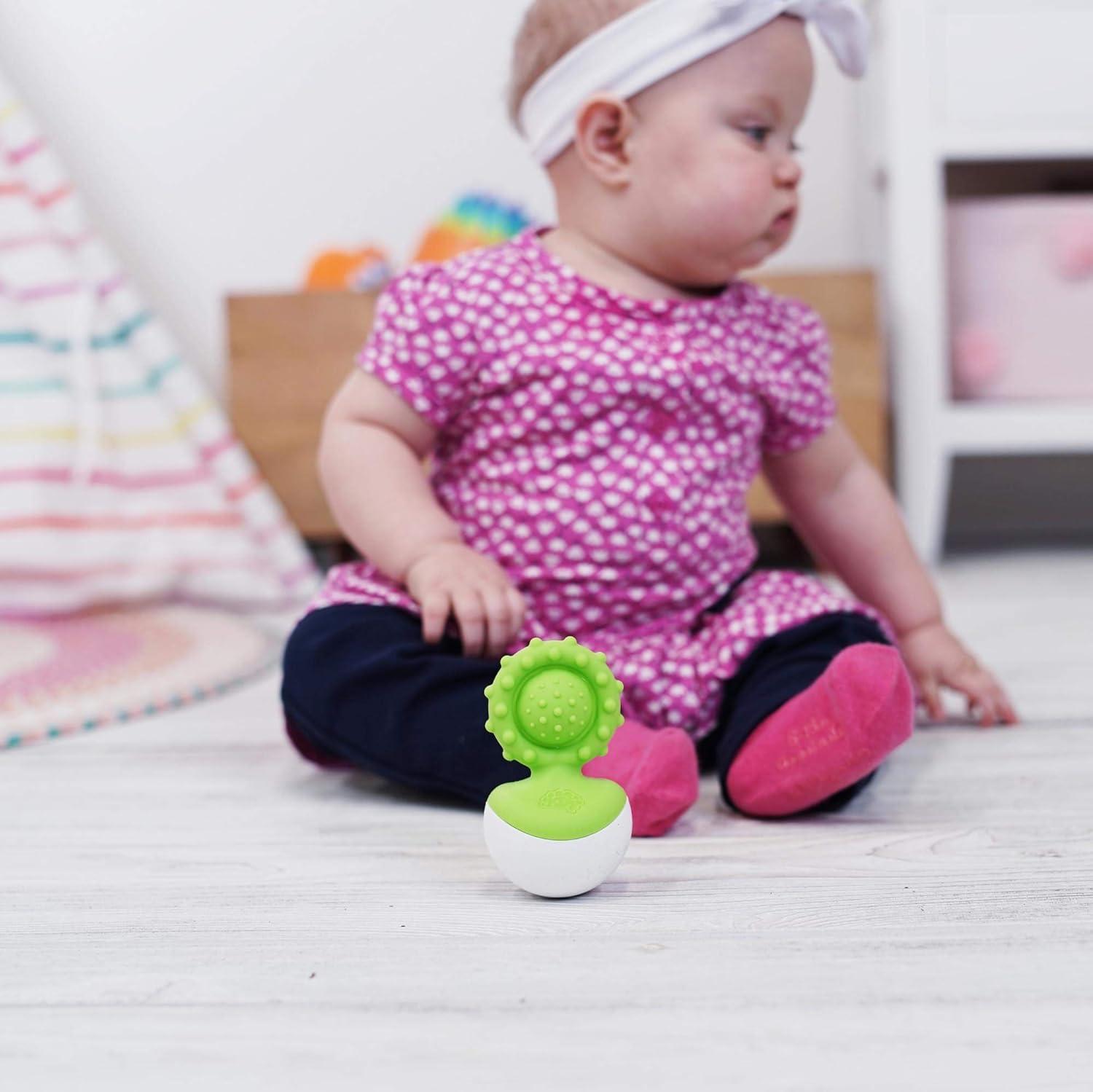 Fat Brain Toys Dimpl Wobbl Green Teether (1) | Buy Now with Express ...