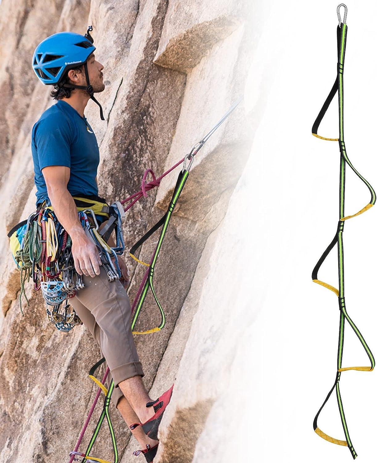 TOBWOLF 5 Steps Climbing Aider - Portable Foot Ascender Loop for Rock ...