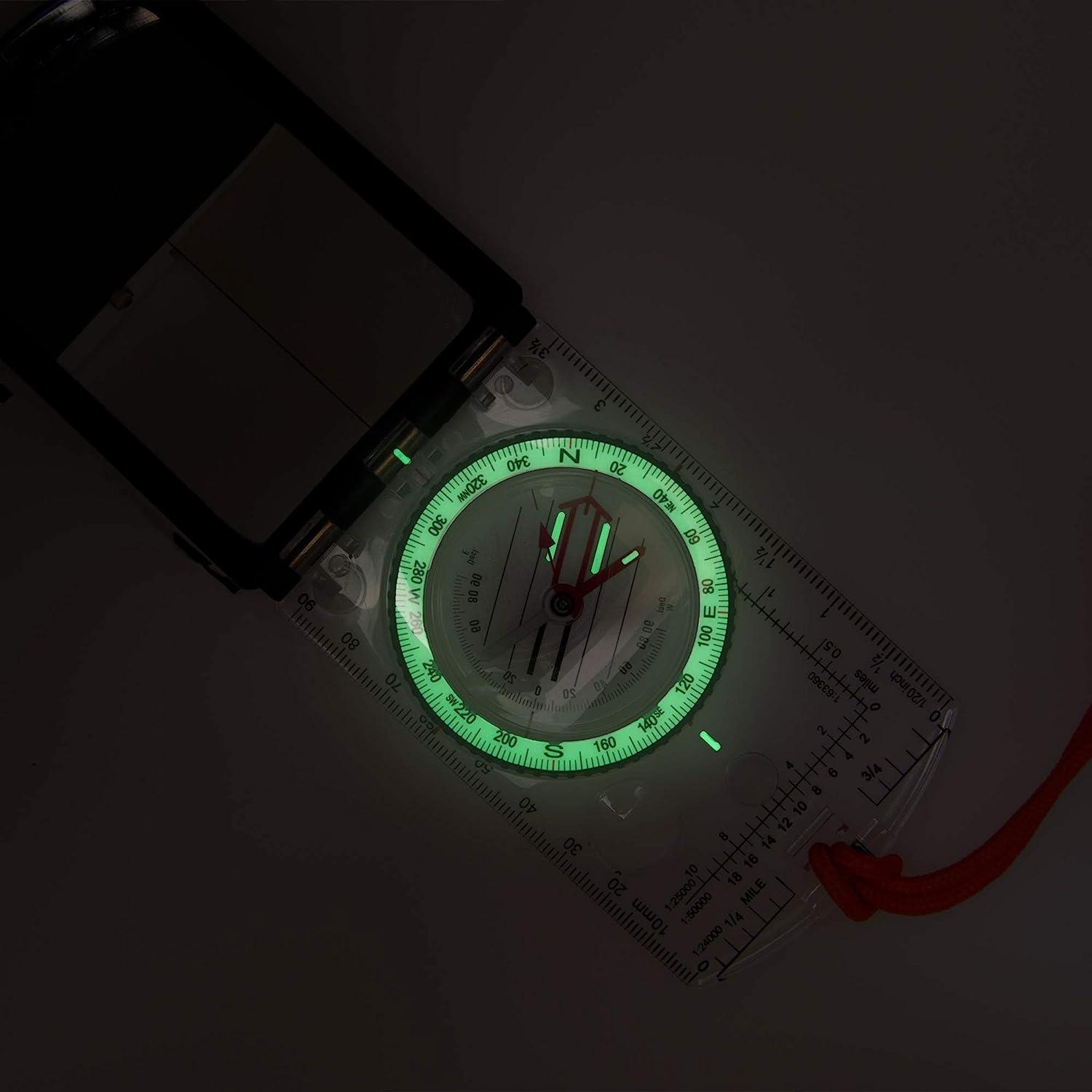 Sun Company ProSight Sighting Map Compass - Lightweight Orienteering ...