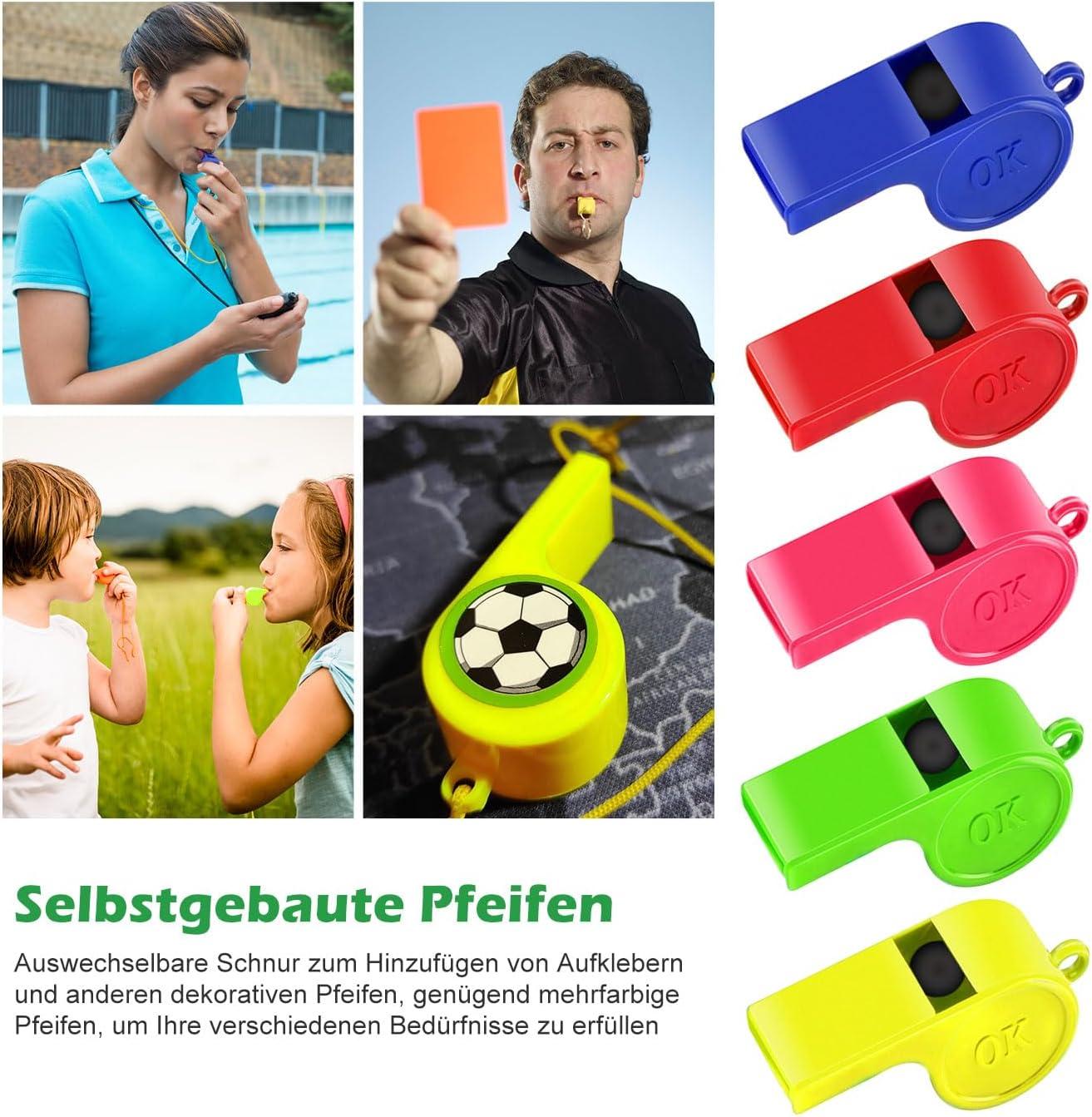 Tophonex 30-Piece Trill Whistle Set for Kids & Coaches | Sports Pipes with Handle for Referees ...