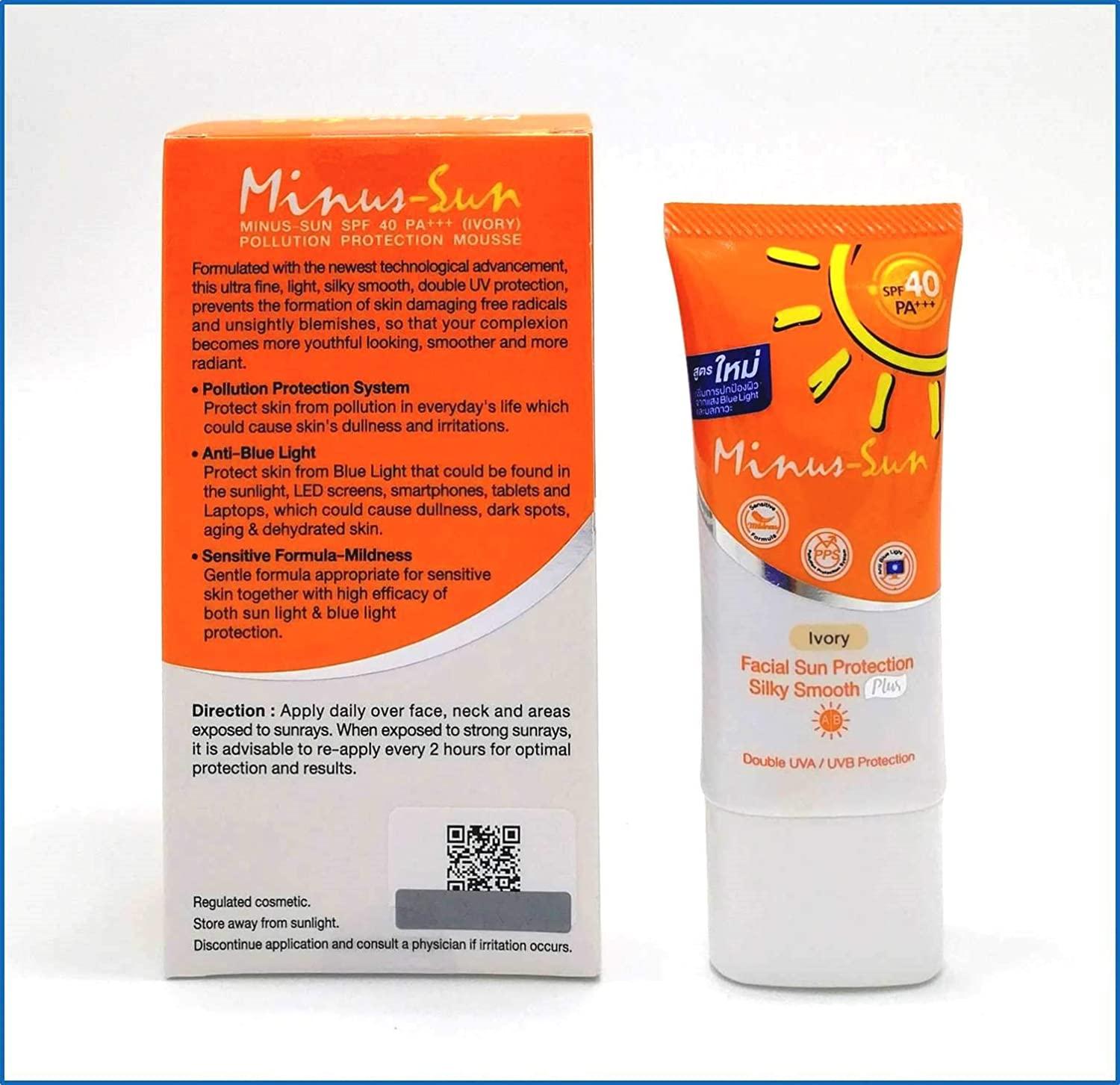Minus (Sol) Sun SPF40 PA+++ Ivory - 1oz Facial Sun Protection | Buy Now ...