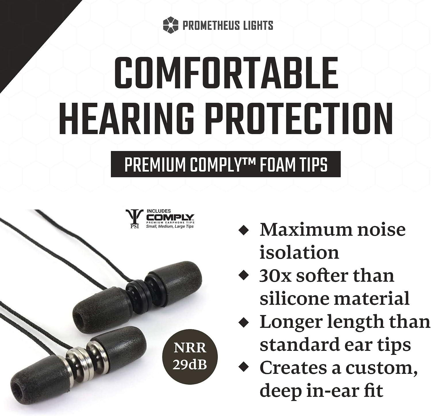 Prometheus Lights PSI Earplugs with Comply Foam Canal Tips - Titanium ...