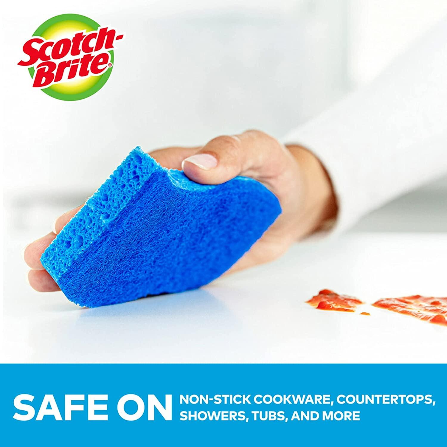 Scotch-Brite Non-Scratch Scrub Sponges - 3 Pack for Dishes & Kitchen ...