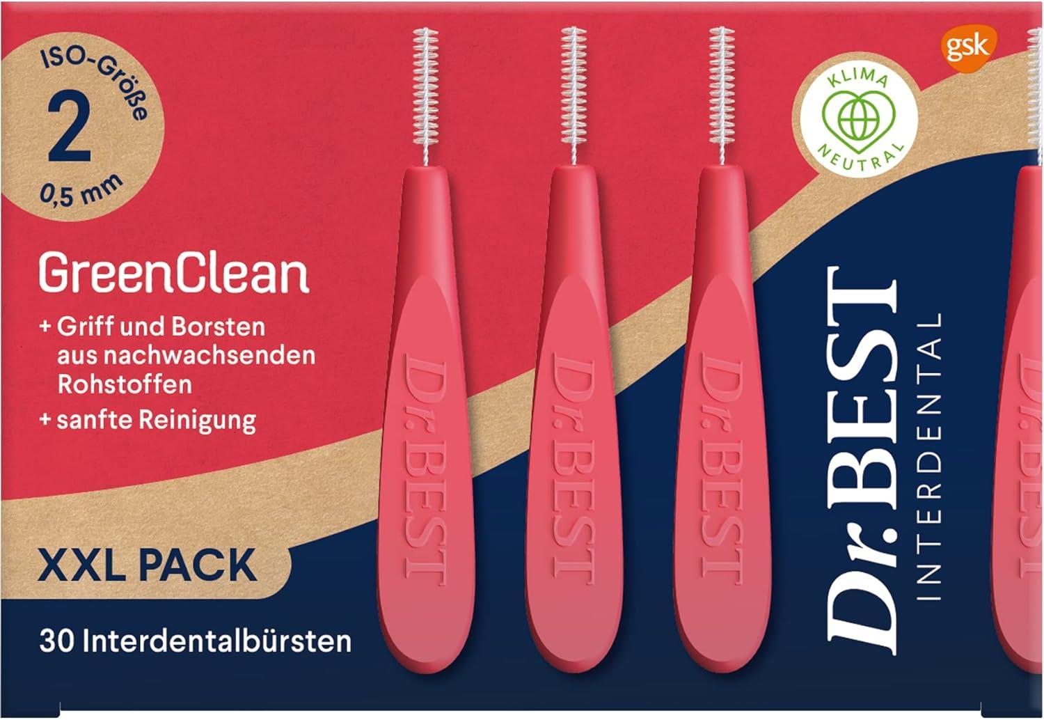 Dr. Best Green Clean Interdental Brushes - Big Pack (30 Pieces) for ...
