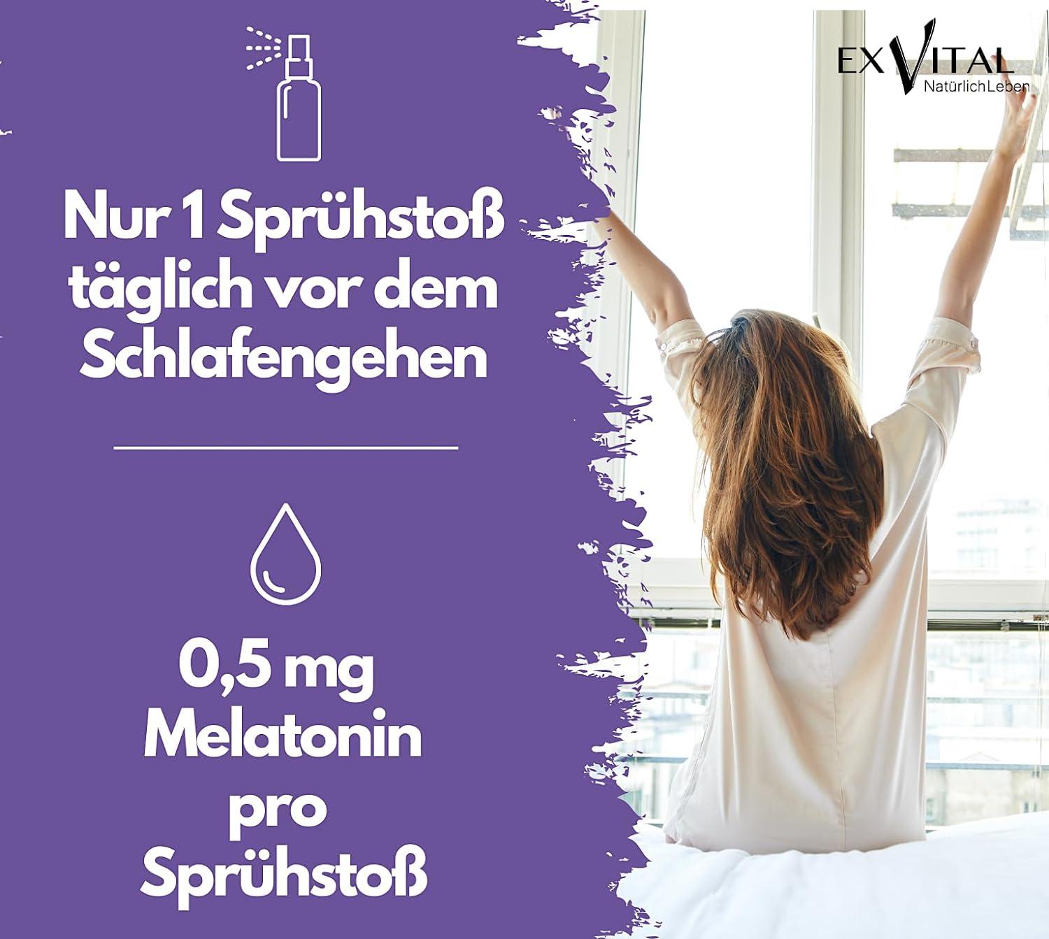 Melatonin Sleep Spray with Valerian & Vitamins B1 + B6 - Fast-Acting ...