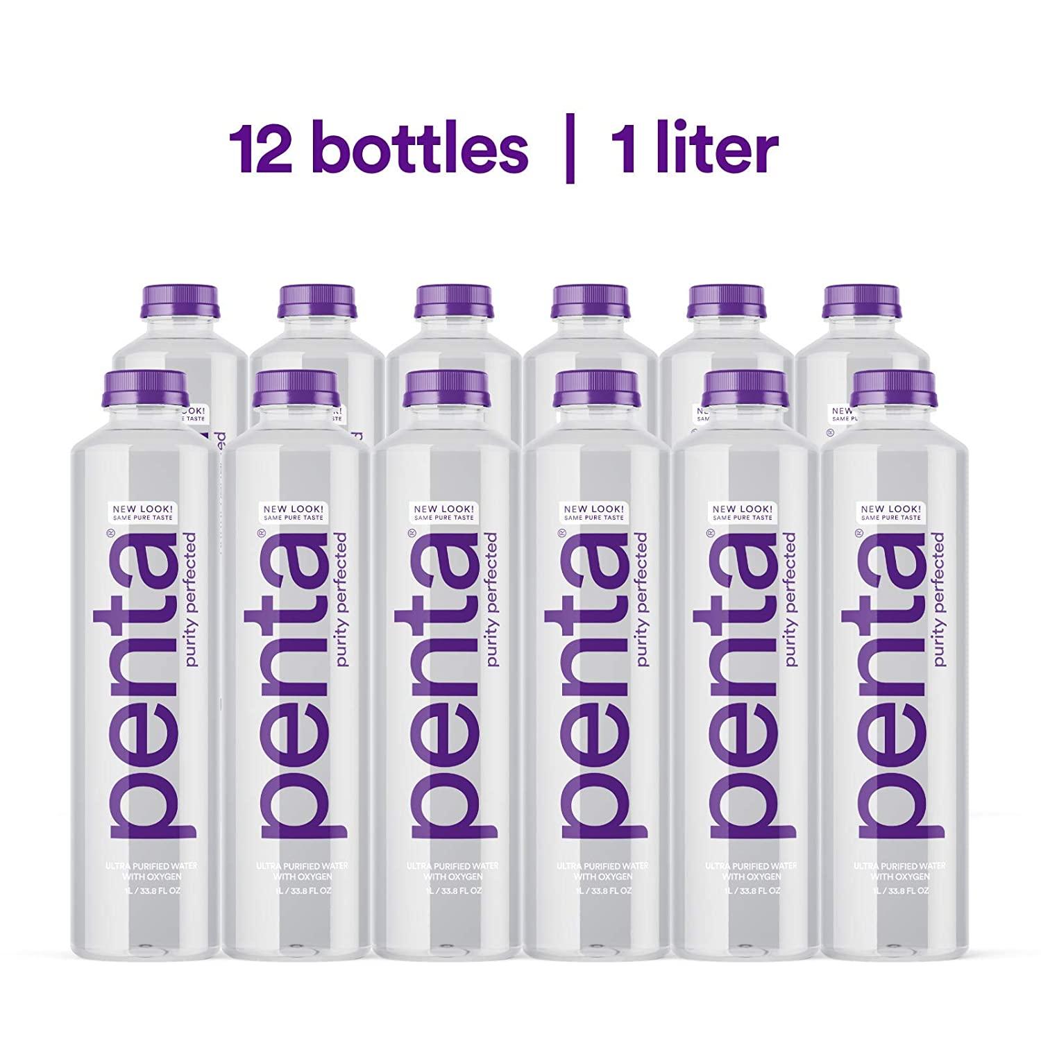Penta Ultra-Purified Water 405.6 Fl Oz (Pack of 12) | Oxygen Infused ...