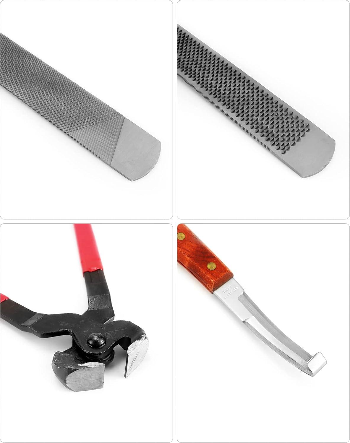 QWORK 3-Piece Professional Hoof Trimming Tool Kit | Hoof Knife Cutting ...