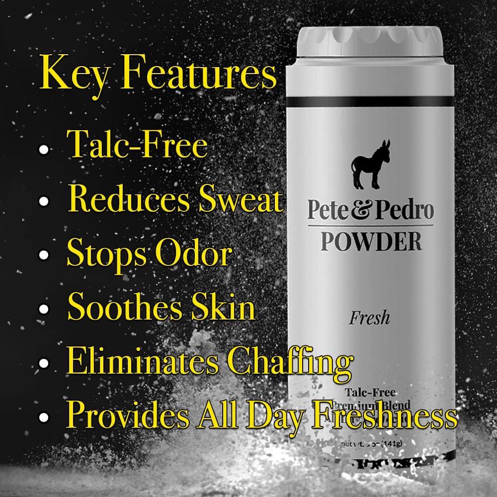 Pete & Pedro Frost Cooling Body & Balls Powder - Talc-Free Odor ...