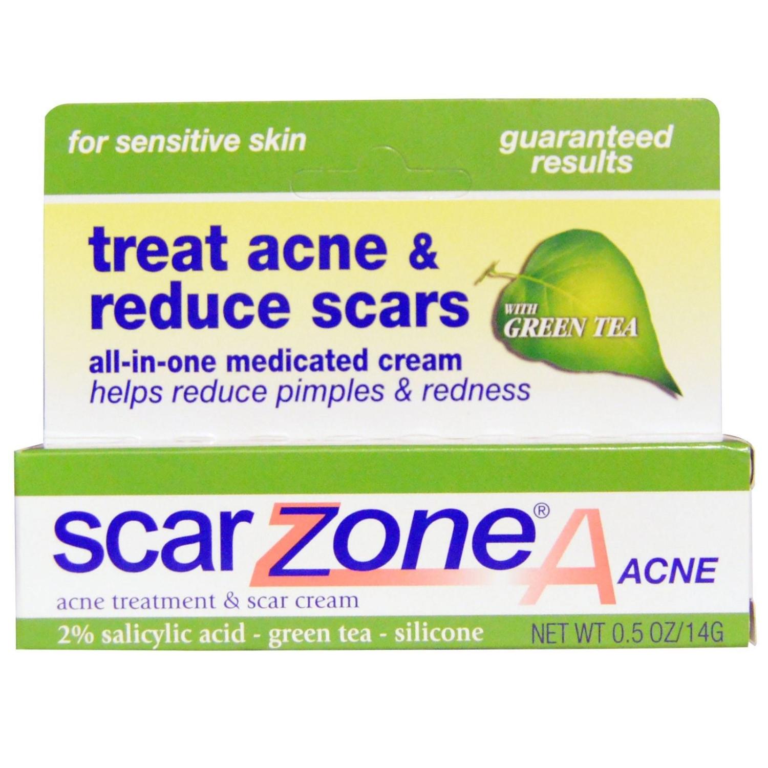 Sudden Change Scar ZoneA Acne Treatment Cream with Green Tea - 0.5 oz ...