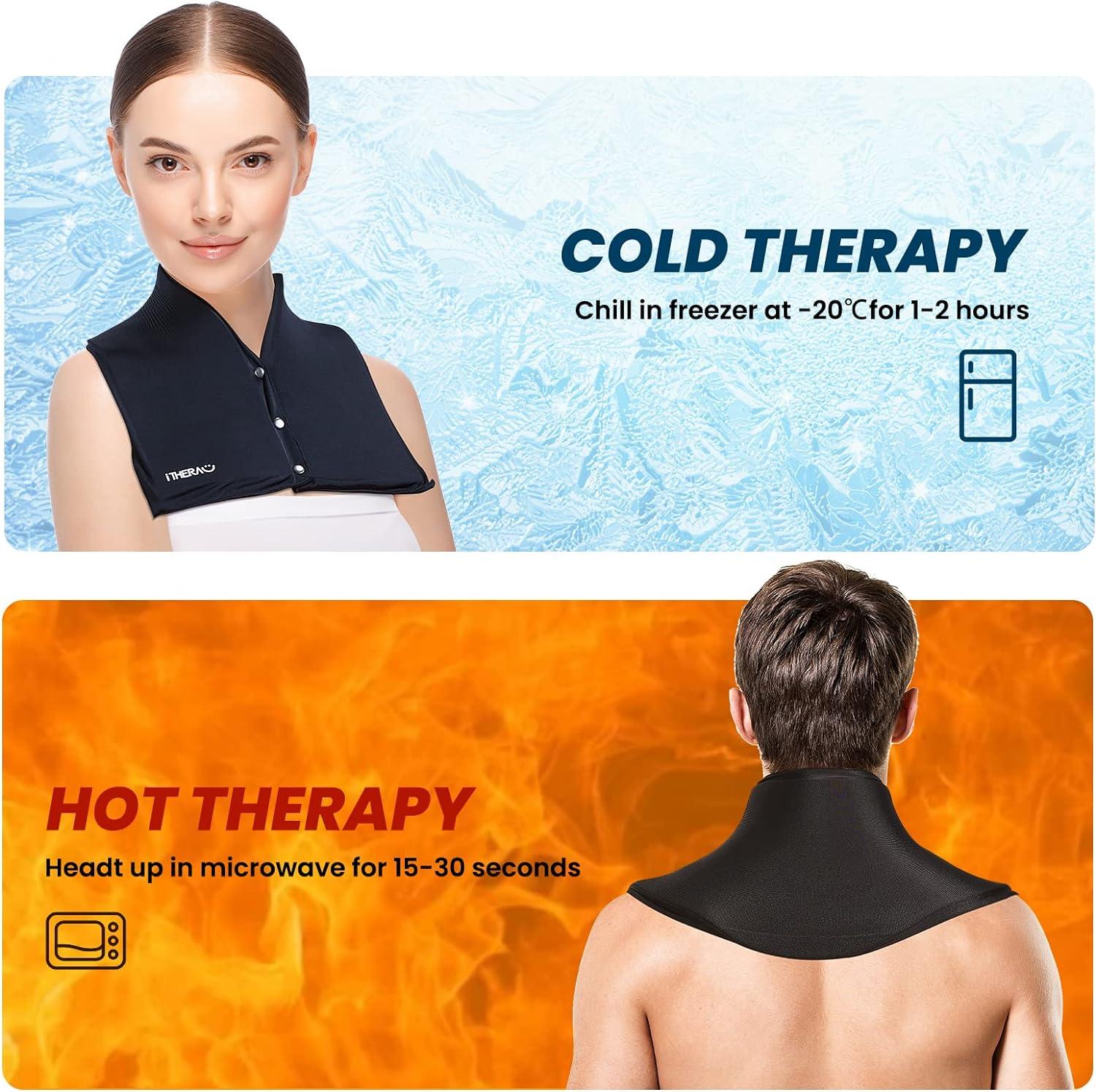 iTHEARU Neck Ice Pack Wrap - Reusable Cold & Hot Therapy for Neck and ...