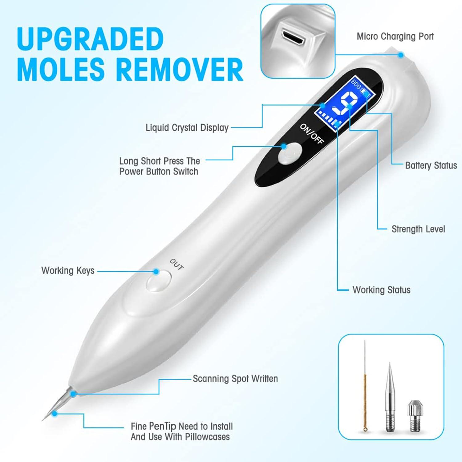 LARALA Skin Tag Removal Pen Skin Tag Removal Kit Mole Remover with 9 ...