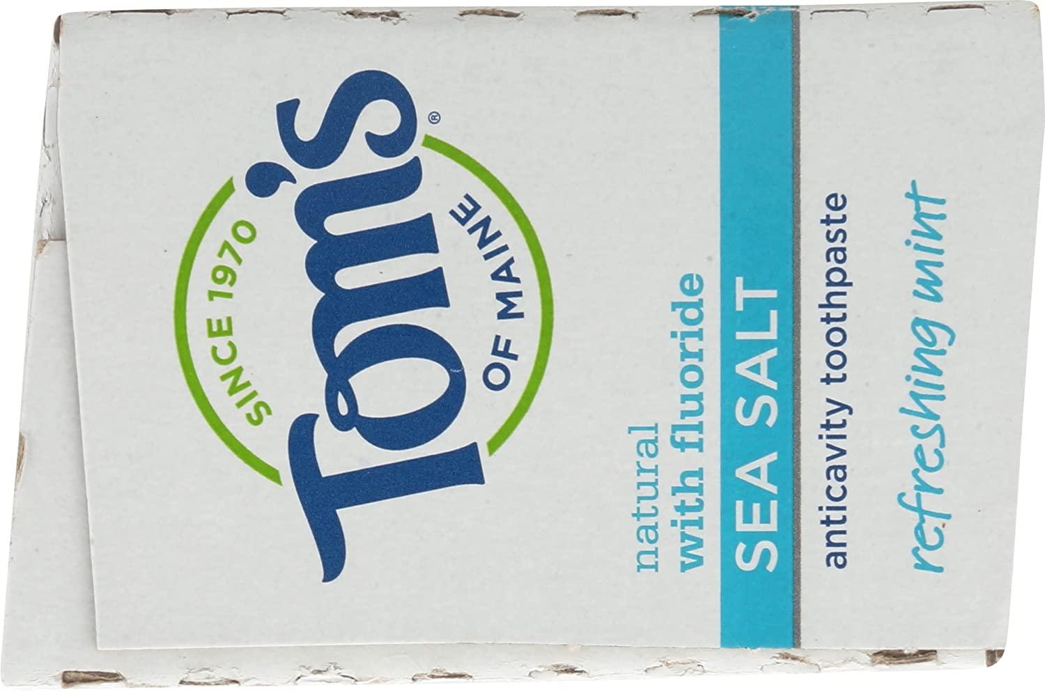 Tom's of Maine Sea Salt Whitening Toothpaste - Refreshing Mint, 4.7 oz ...
