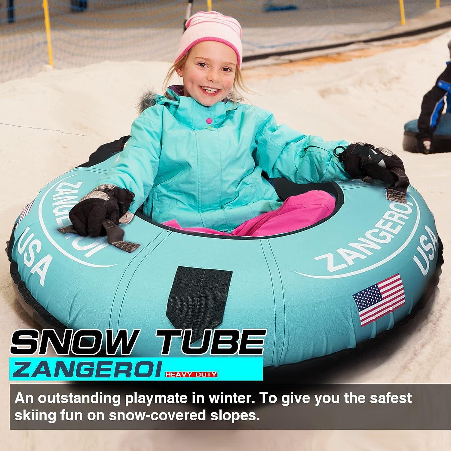 47 inch Heavy Duty Snow Tube for Kids and Adults - Inflatable Sled with Cover | Light Blue | Buy ...