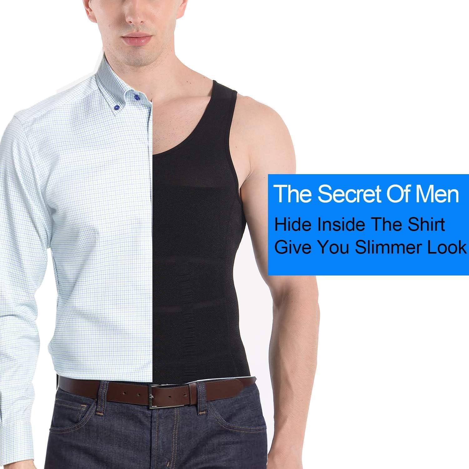 COOFANDY Men's 2 Pack Compression Shirt Slimming Vest Gym Tank Top ...