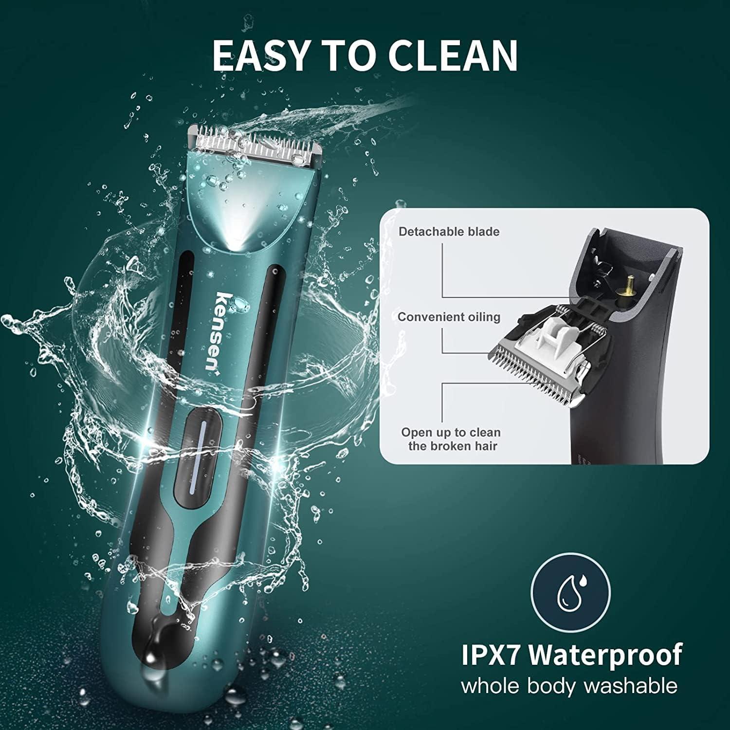 Kensen Body Hair Trimmer for Men - Wet/Dry Electric Razor for Private ...