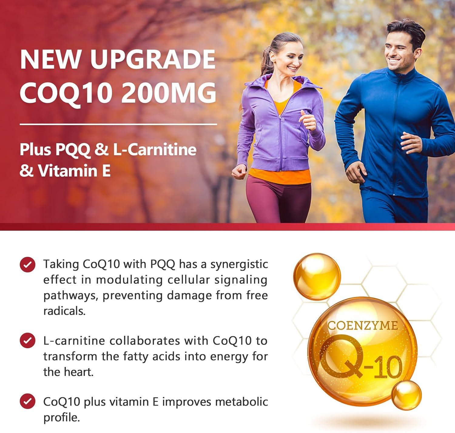 NATURE TARGET CoQ10 200mg with PQQ & L-Carnitine | High Absorption ...
