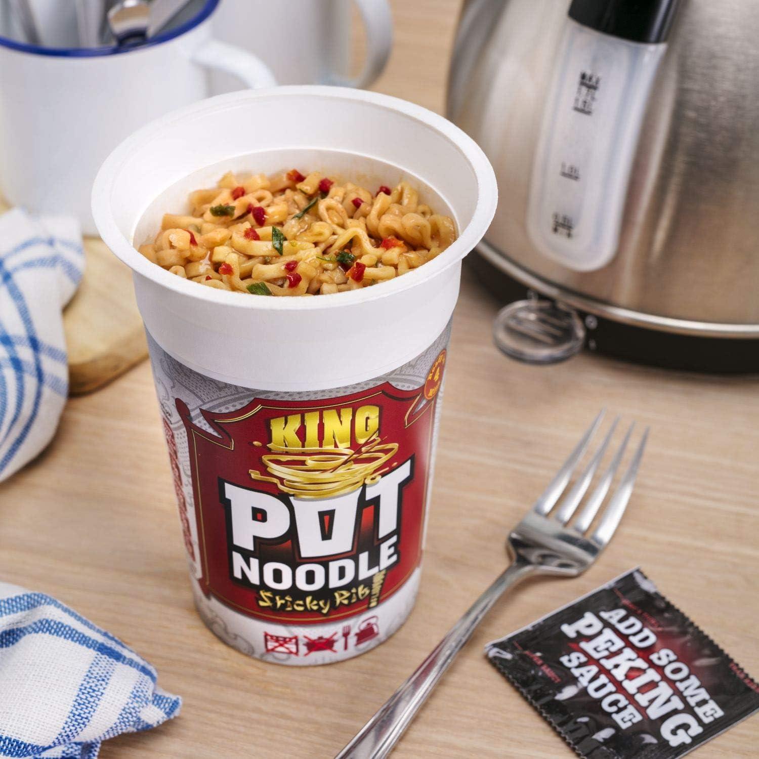 Pot Noodle King Sticky Rib 114g - Delicious Instant Noodle, Pack of 1 ...