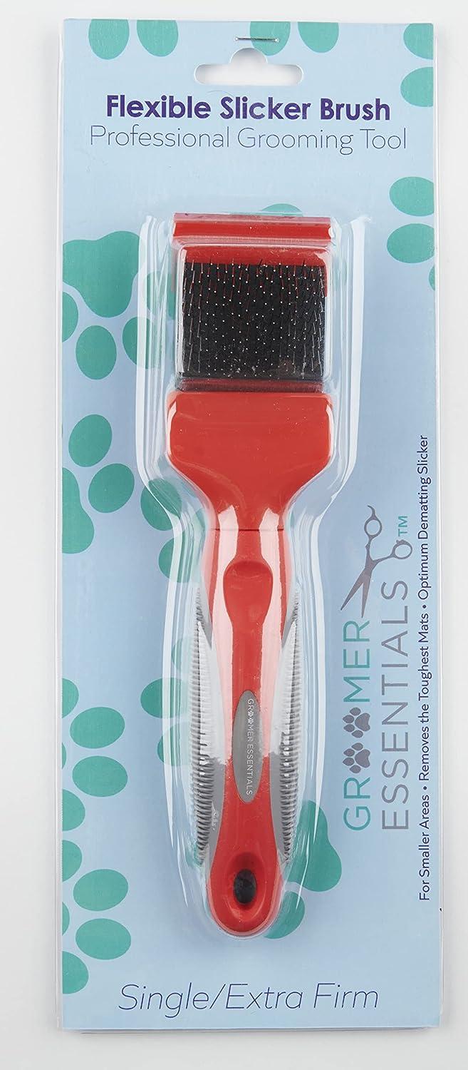 Groomer Essentials Flexible Slicker Brush - Single/Extra Firm | Best Pet Grooming Tool | Buy Now ...