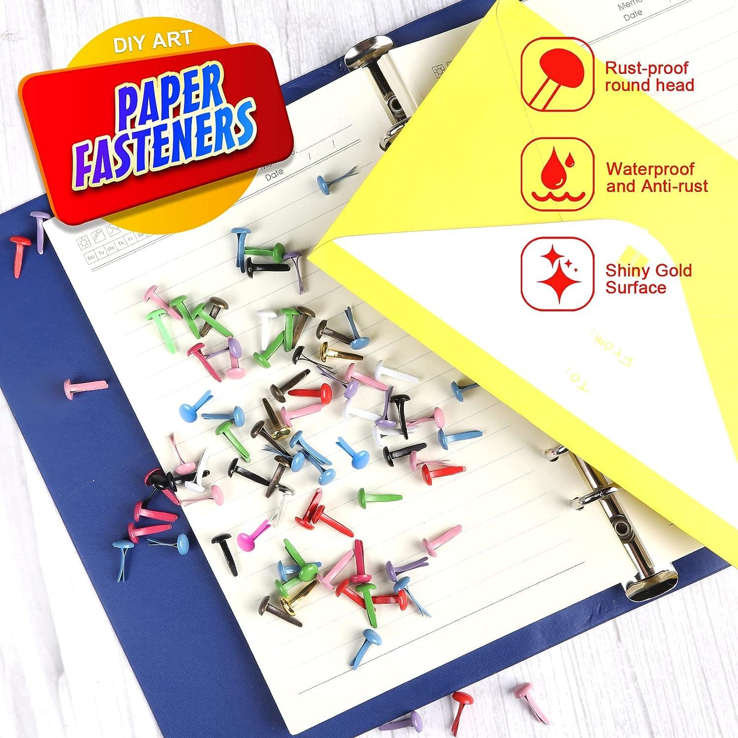 500 Mini Paper Brads with Box - DIY Paper Fasteners for Crafts ...