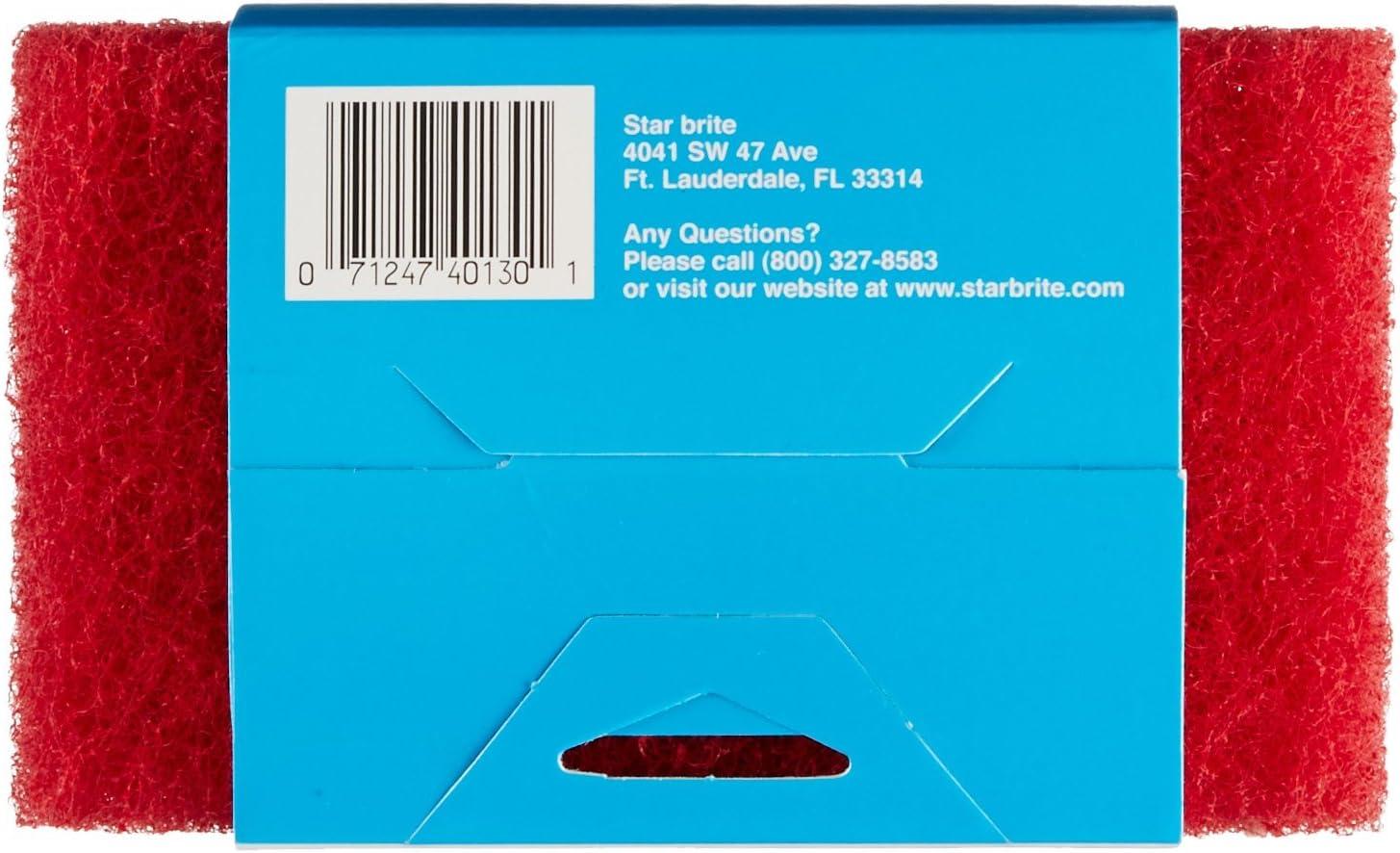 Star brite Scrub Pad with Handle - Medium Red - 3 Textures - Multi ...