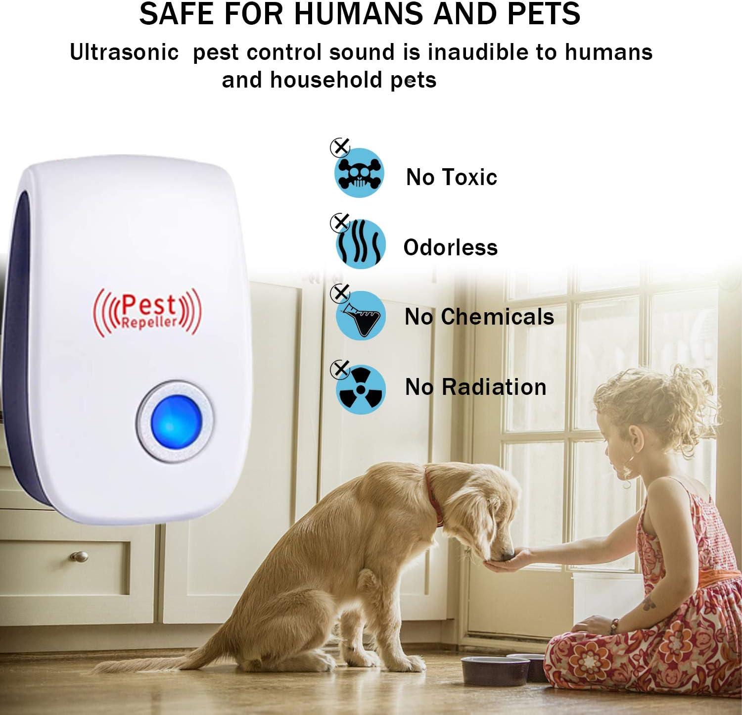 Ultrasonic Pest Repeller 6 Pack - Electronic Plug-In Sonic Pest Control ...