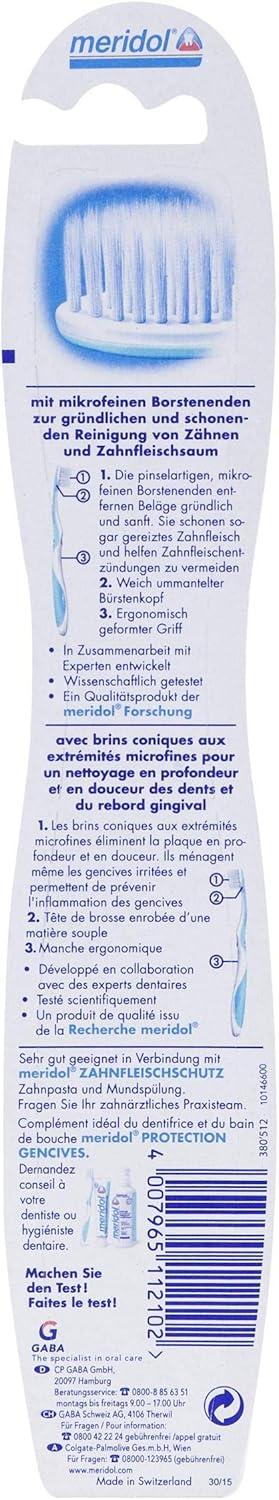 Meridol Soft Toothbrush for Gum Protection - Gentle Manual Cleaning - 1 ...