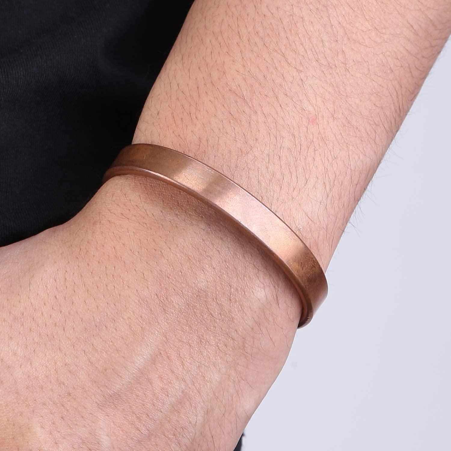 Copper Bracelets for Arthritis - 100% Copper with 6 Magnets for Men and Women - Natural Relief ...