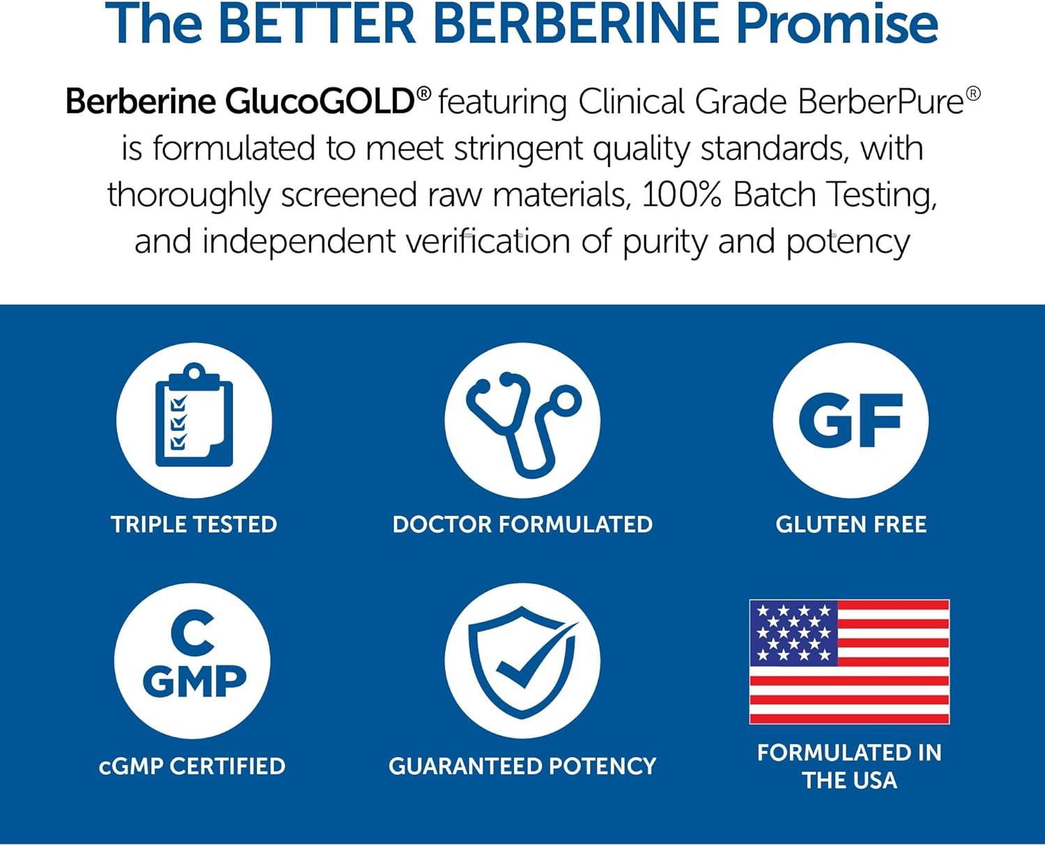 Dr. Whitaker Berberine + GlucoGOLD - 90 Tablets for Blood Sugar Support ...