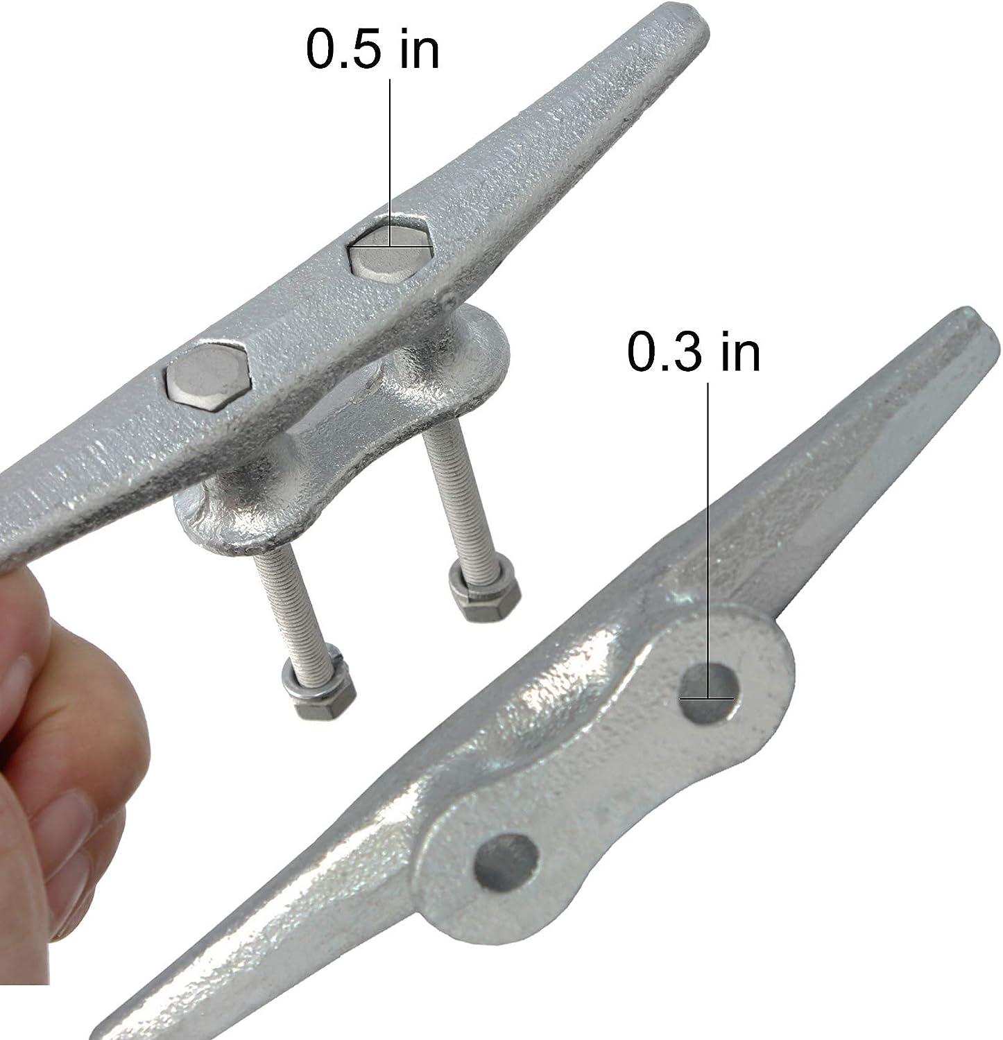 VEITHI 6 Inch Dock Cleat - Hot Dipped Galvanized Cast Iron Boat Cleats ...