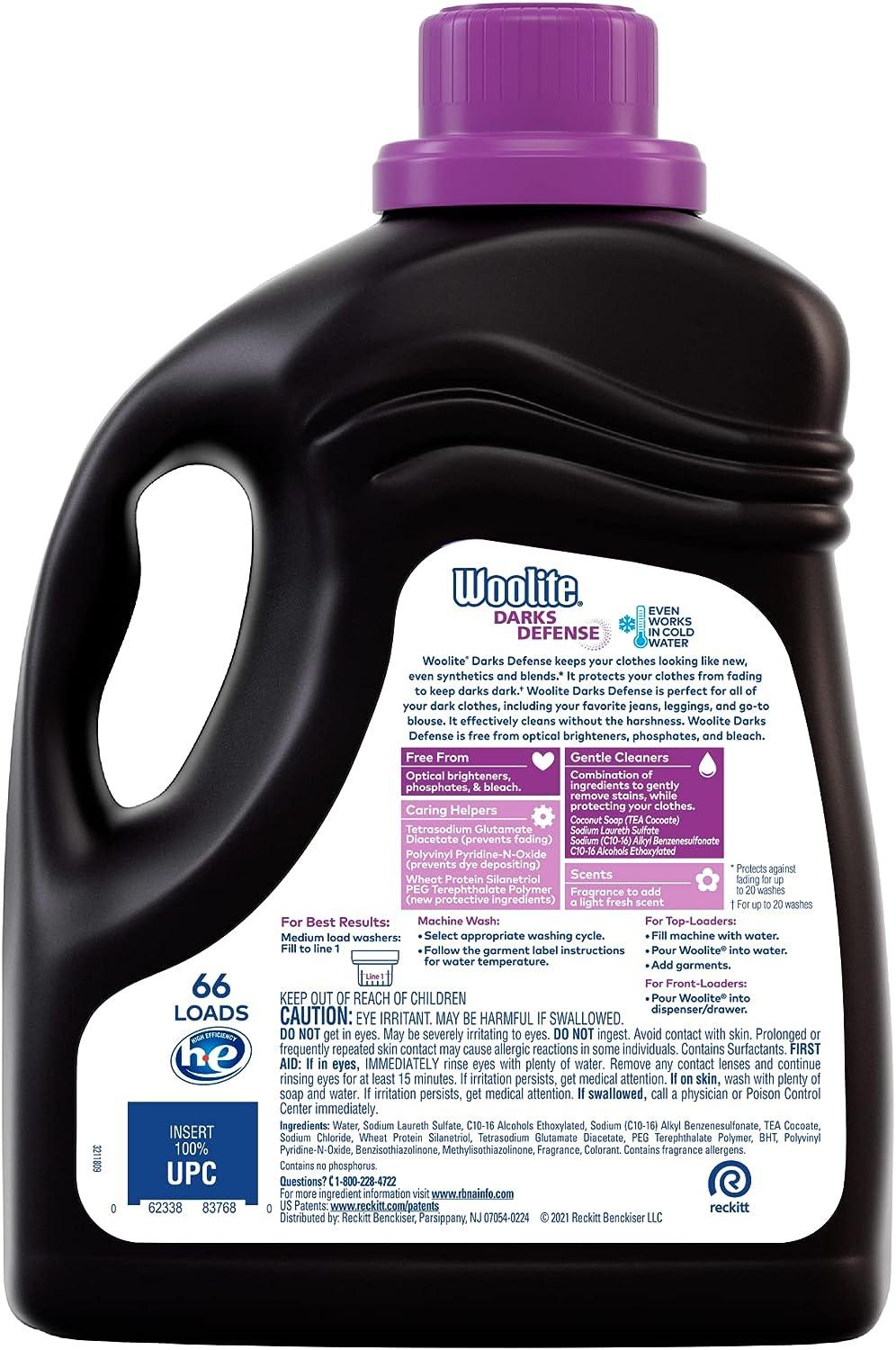 Woolite Darks Defense Liquid Laundry Detergent - 66 Loads, 100 Fl Oz ...