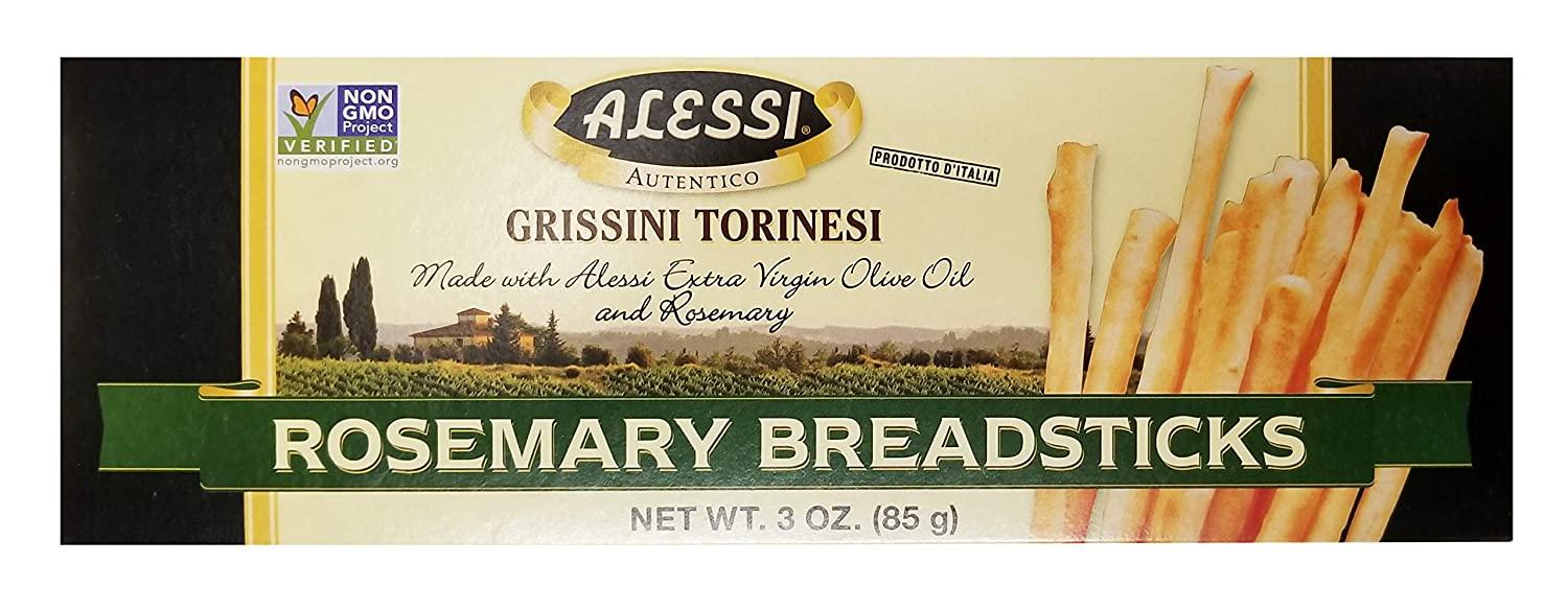 Alessi Rosemary Breadsticks - Authentic Italian Crispy Sticks with ...